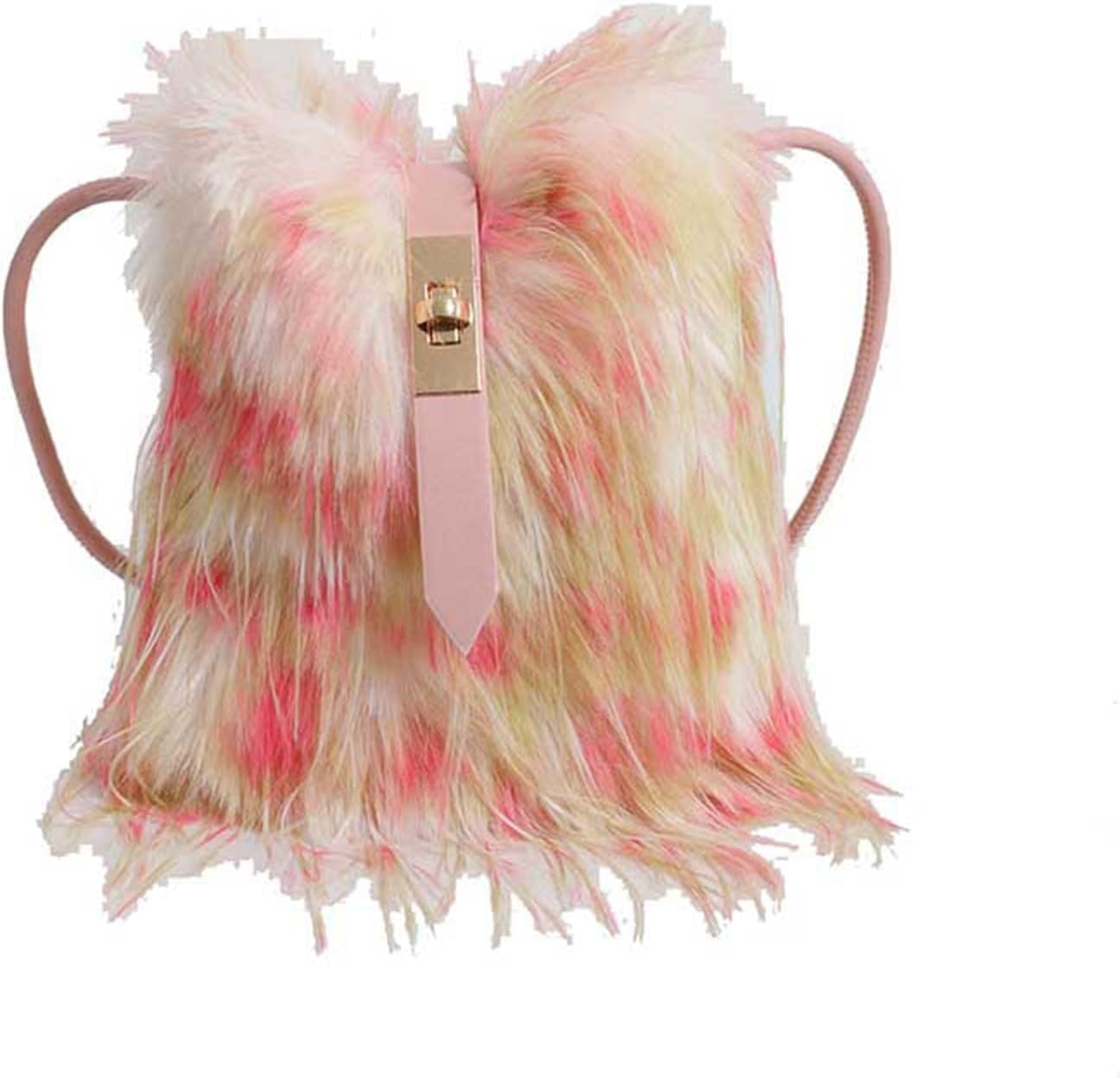 GZhLonKiMa Furry Purse, Faux Fur Crossbody Bag Y2K Fluffy Bag Fuzzy ...