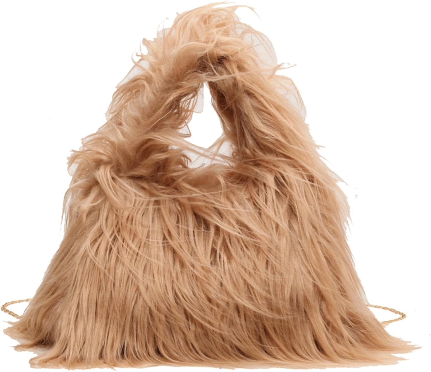 GZhLonKiMa Furry Purse for Women, Faux Fur Bag Y2k Purse Fluffy Tote ...