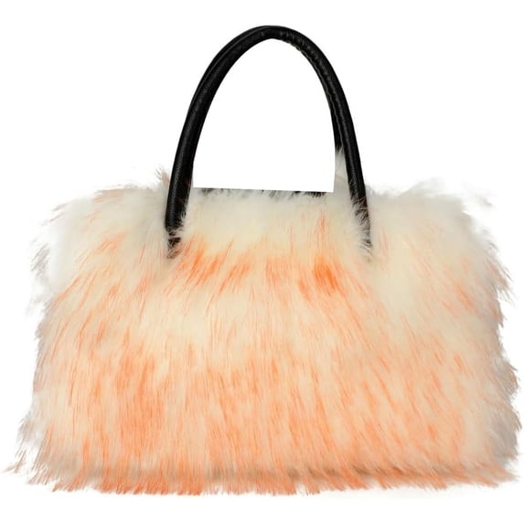 GZhLonKiMa Furry Shoulder Bag for Women Fuzzy Faux Fur Large Tote ...