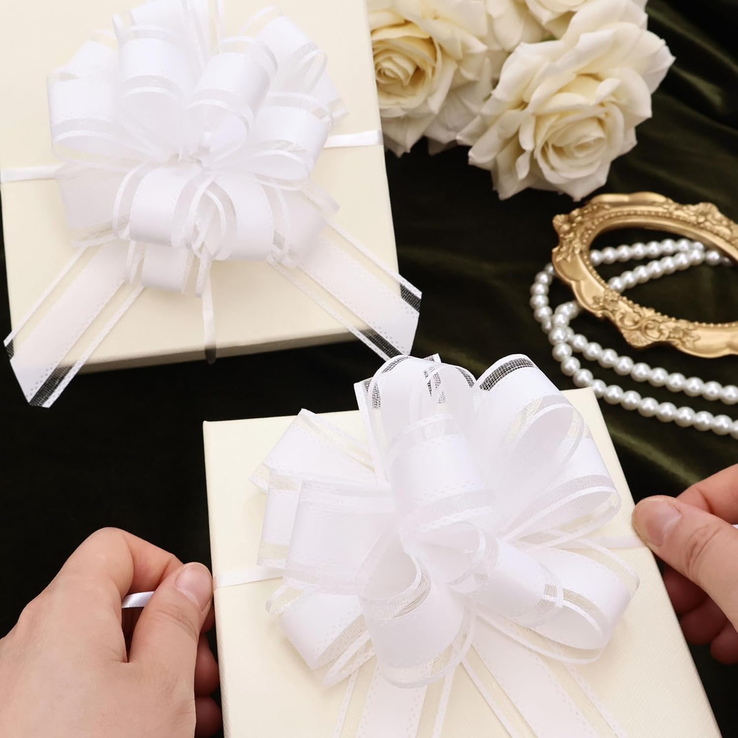 GZhLonKiMa Gift Wrapping Bows 10 Piecess Pull Bows Ribbon Pull Bows for ...