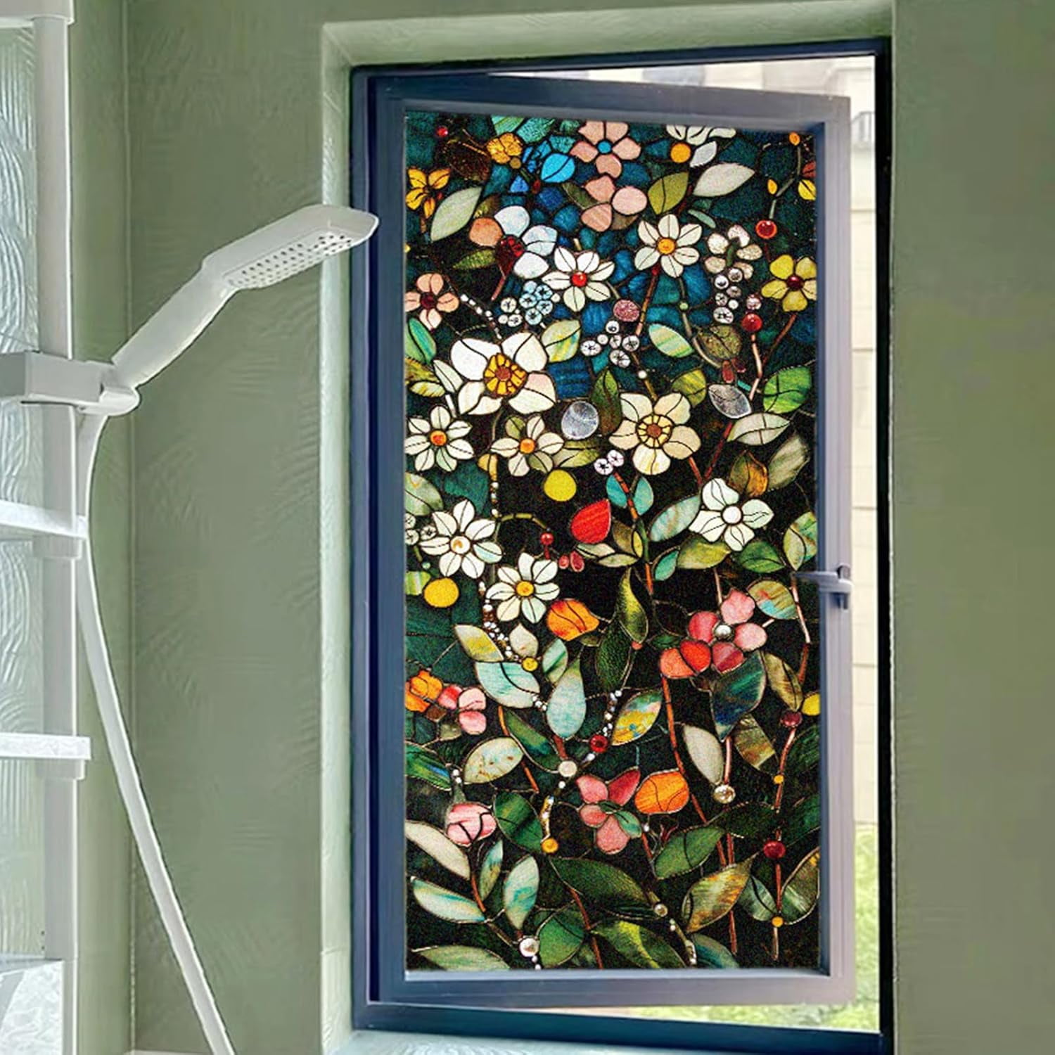 GZhLonKiMa Glass Window Film,Static Cling Decorative Window Film,Non Adhesive Privacy Film ...