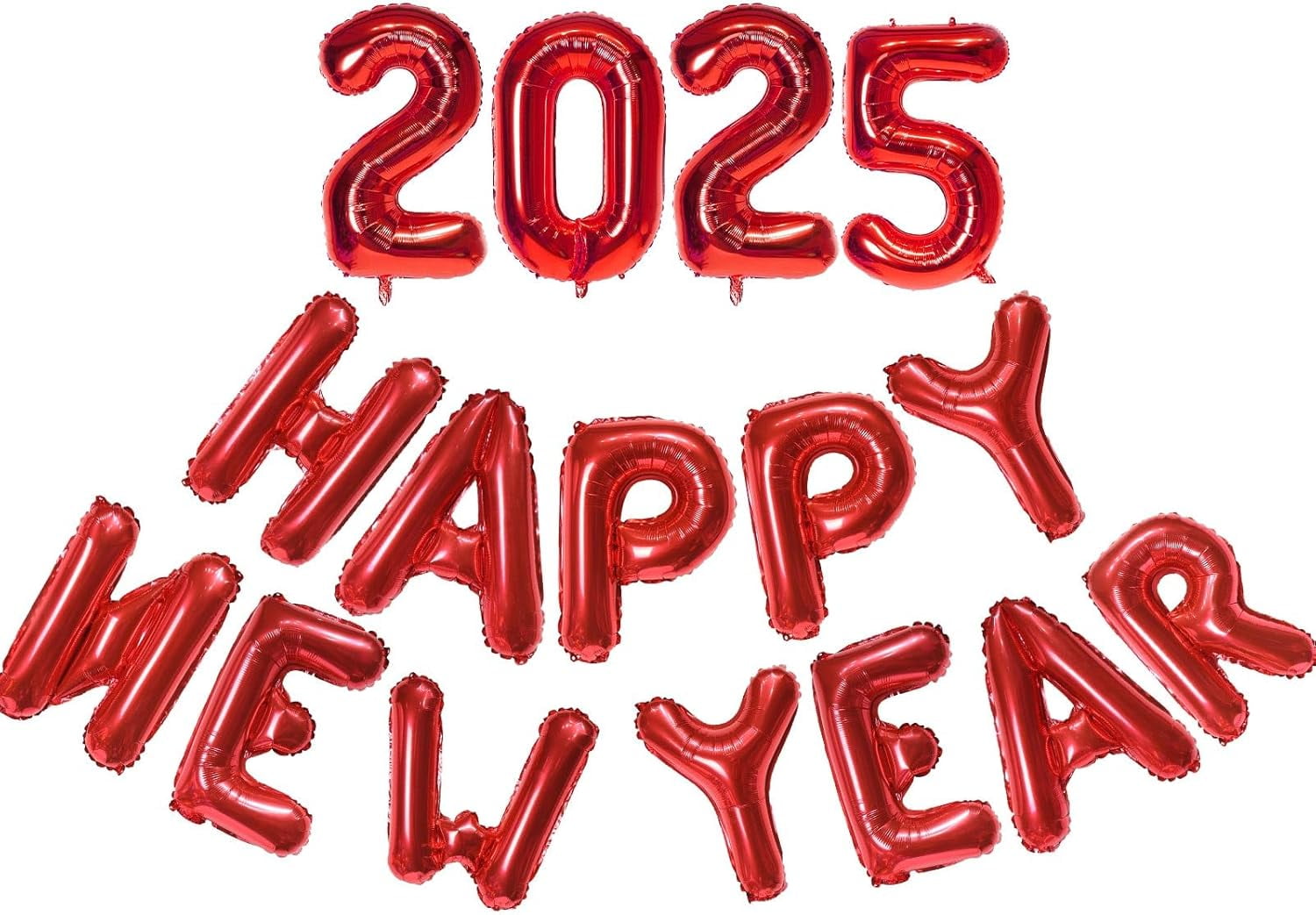 GZhLonKiMa Gold Happy New Year 2025 Balloons, 16 Inch 2025 Foil Number ...