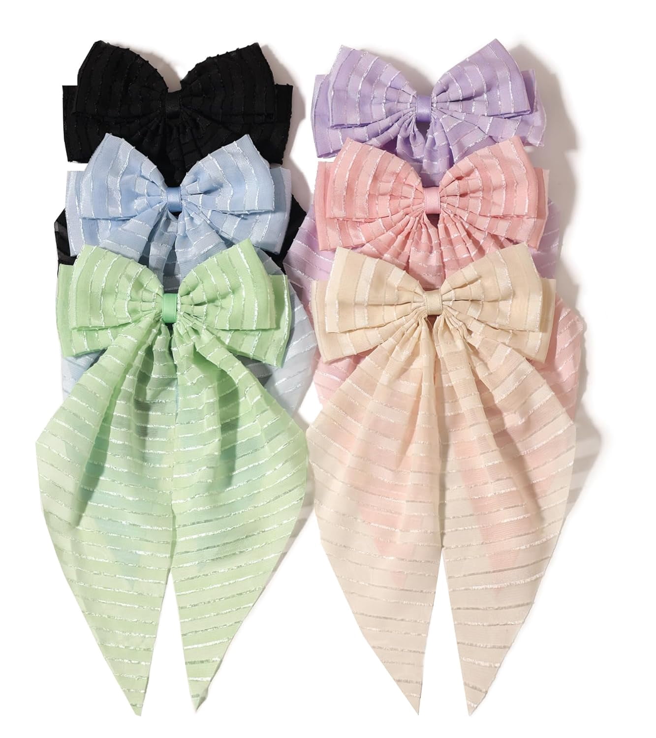 GZhLonKiMa Hair Bows Clip, Hot Pink Bow for Women's Hair - 2 Pack ...