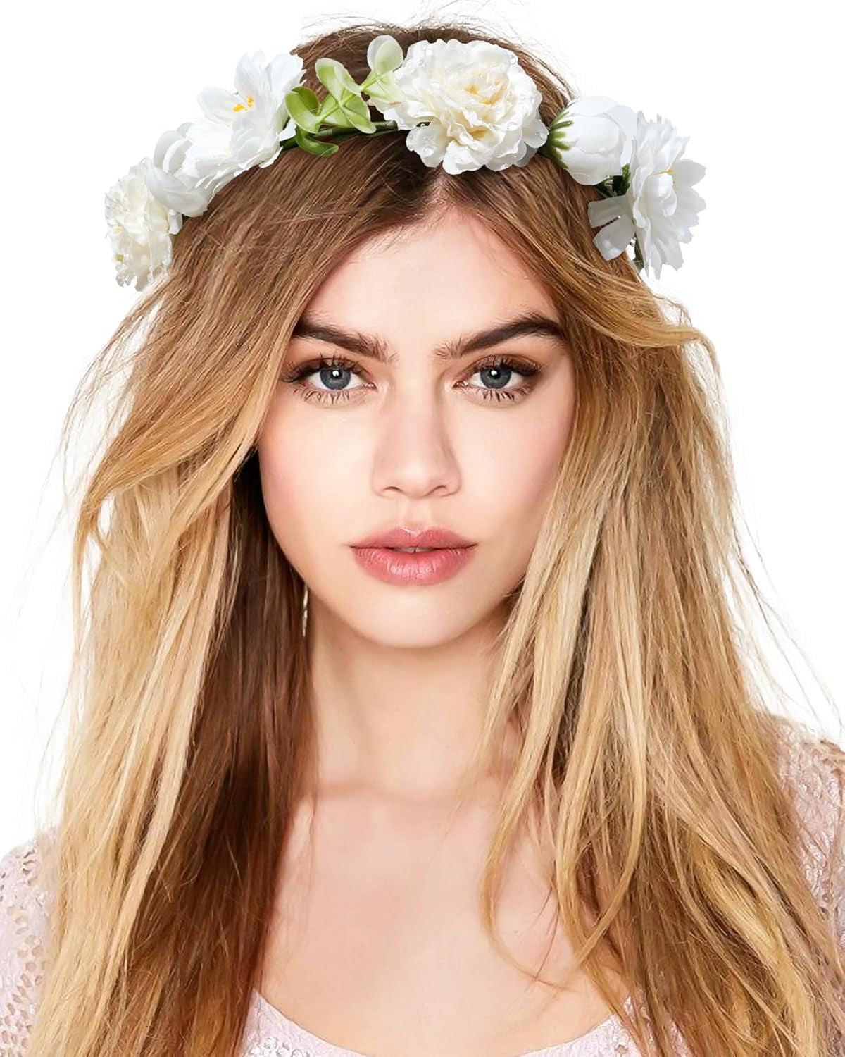 GZhLonKiMa Handmade Hair Floral Crown Adjustable Flower Headband for ...