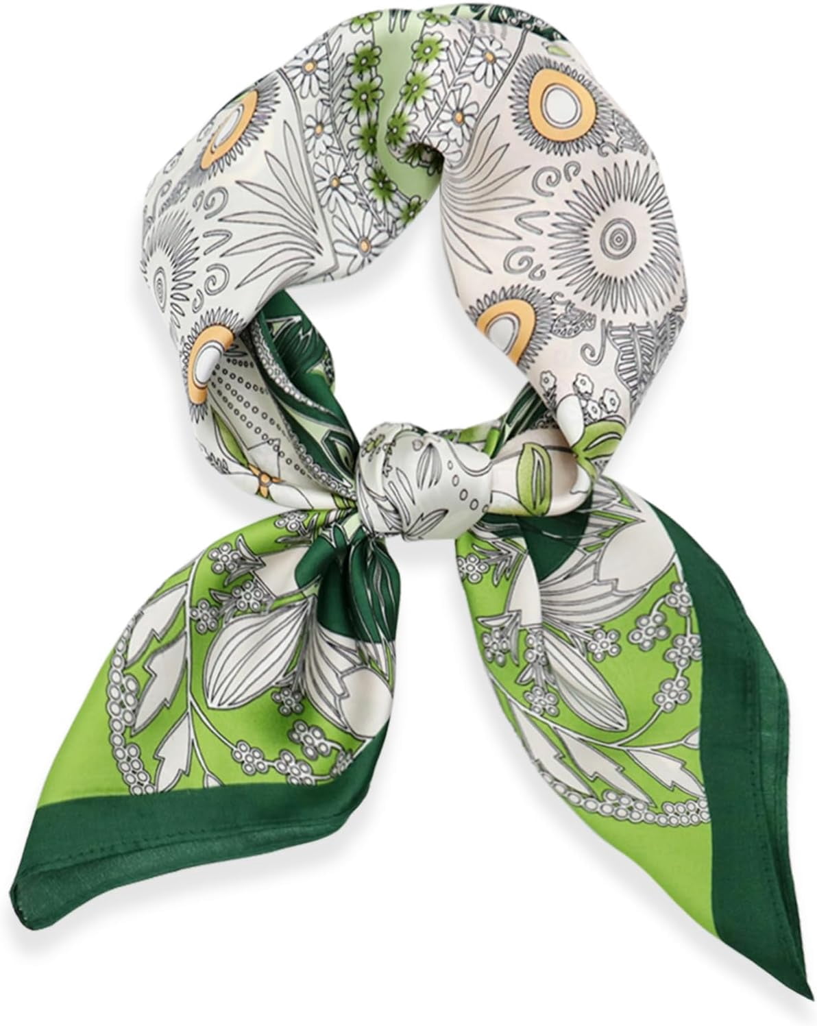 GZhLonKiMa Head Scarf for Women Hair 27'' Square Satin Silk Feeling ...