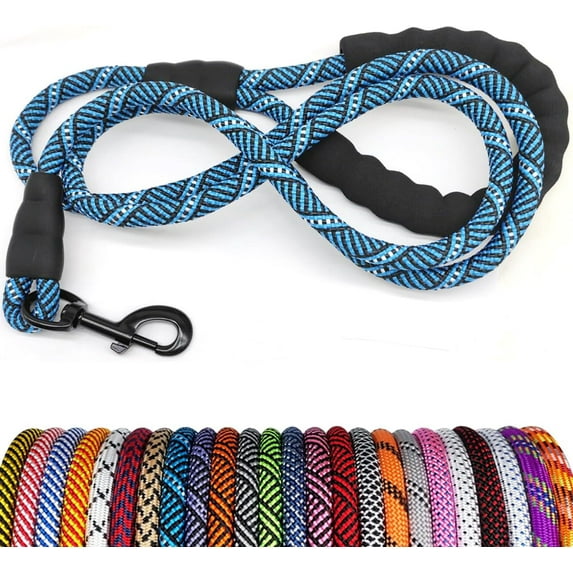 GZhLonKiMa Heavy Duty Rope Dog Leash, 3/4/5/6/7/8/10/12/15 FT Nylon Pet ...