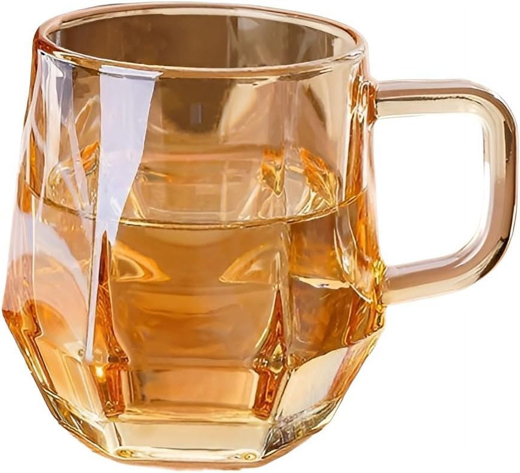 GZhLonKiMa Hexagonal Creative Glass Cup - Unique Angular Design, Ideal ...