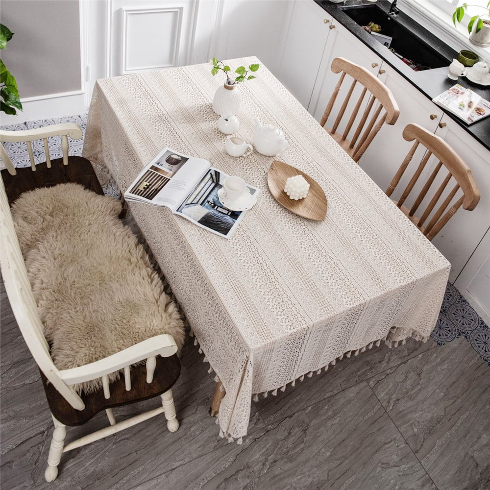 GZhLonKiMa Hollow Decorative Table Cloth Lace Crochet Tablecloth ...