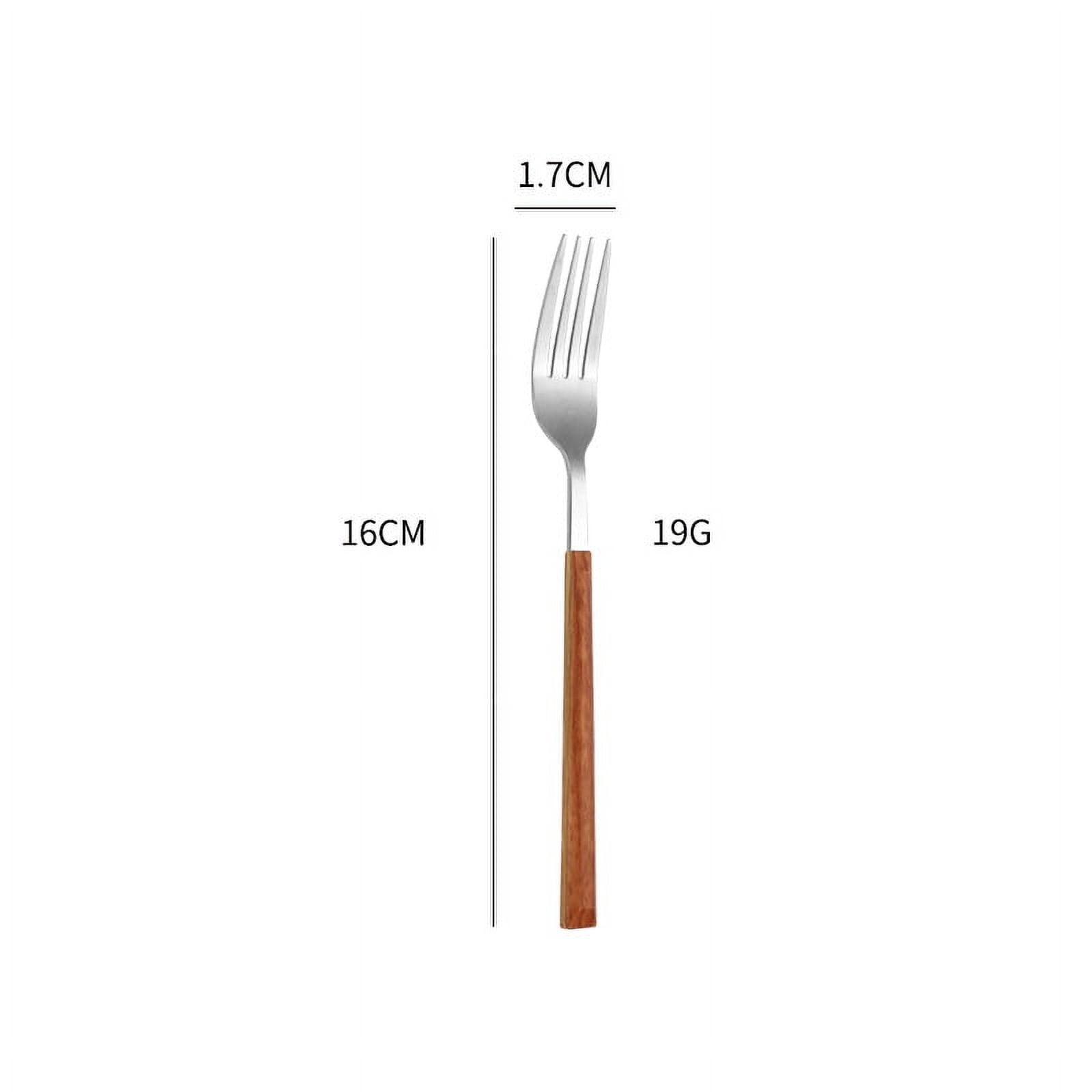 GZhLonKiMa Imitation Wooden Handle And Fork Japanese And Korean Square ...