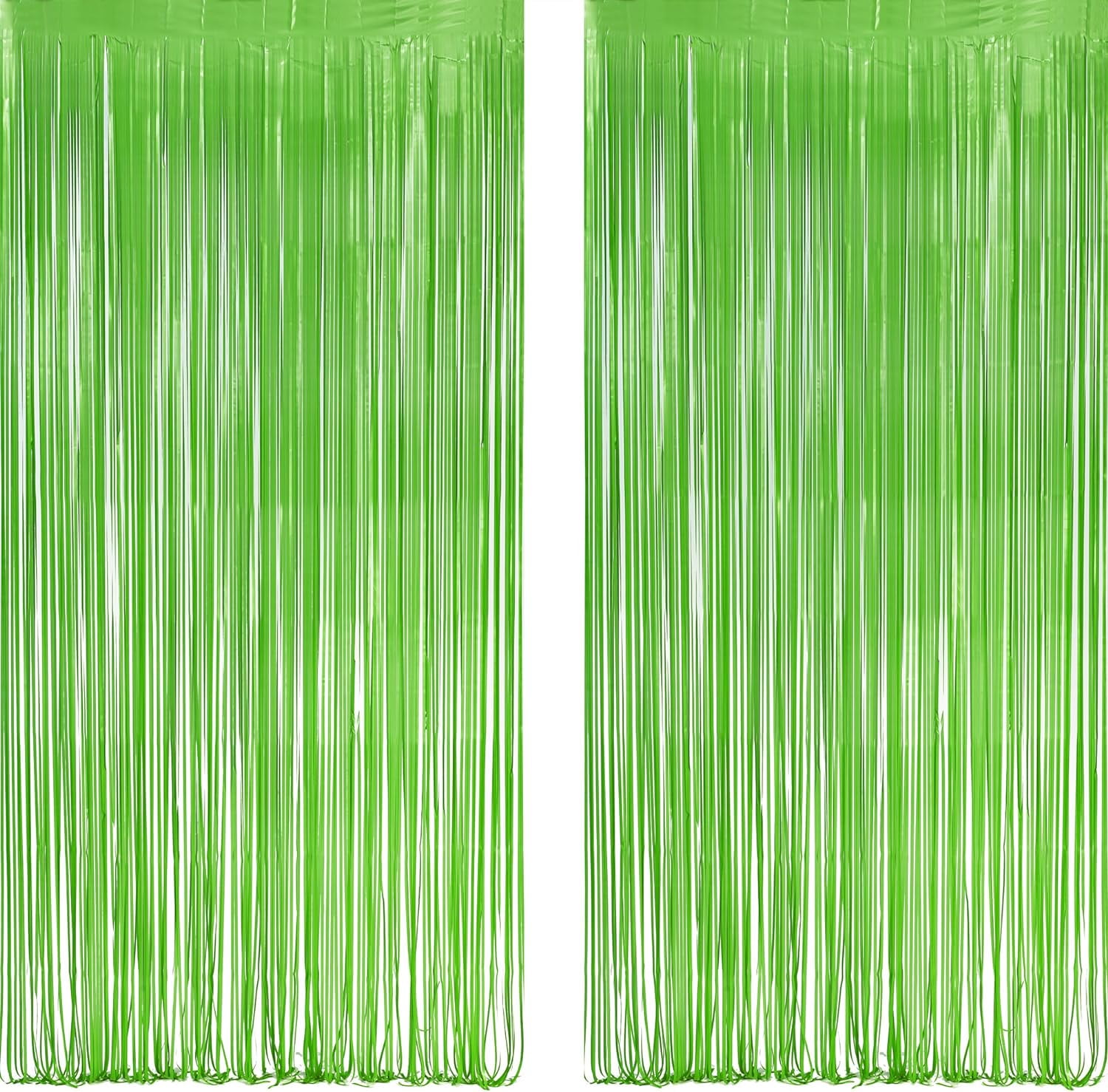 GZhLonKiMa Iridescent Party Streamers Backdrop - Neon Transparent ...