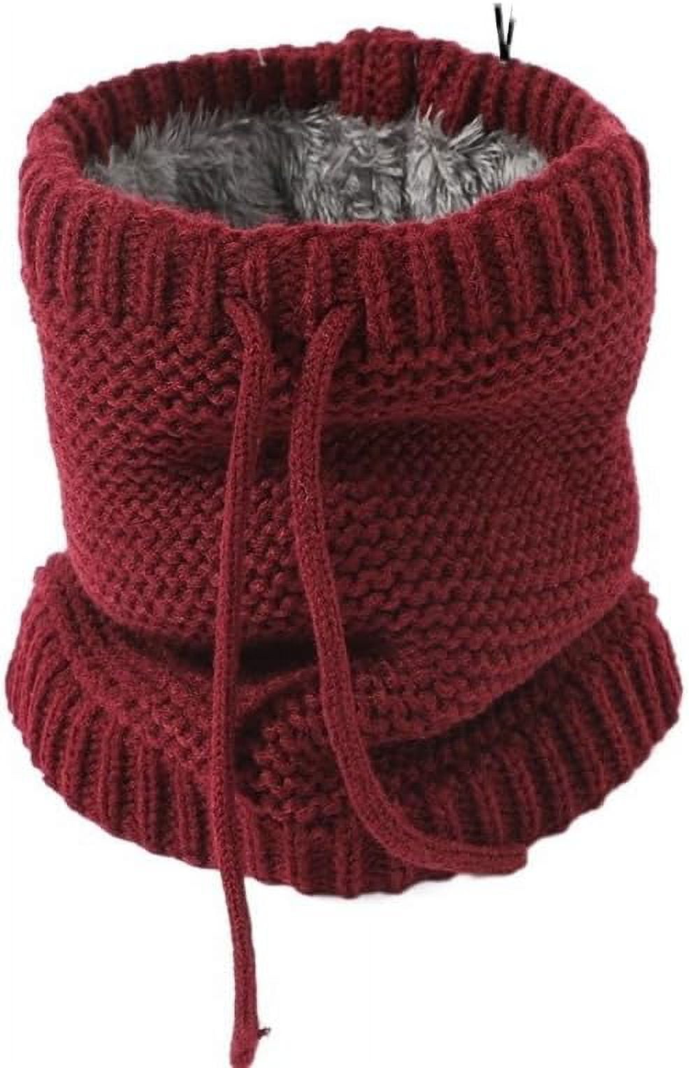 GZhLonKiMa Knitted Winter Ring Scarf Solid Women Neck Cover Soft Thick ...