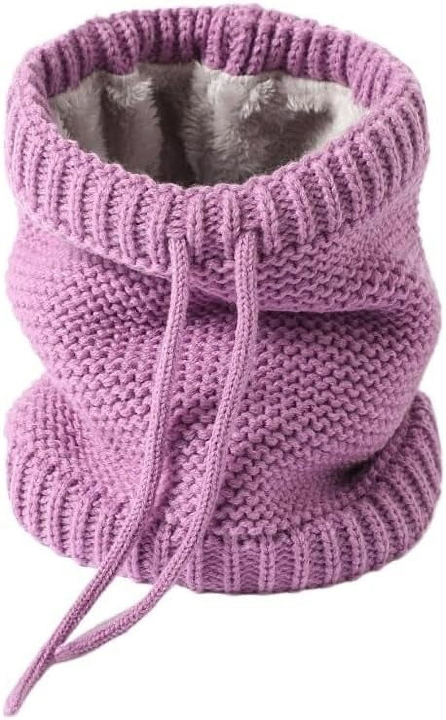 GZhLonKiMa Knitted Winter Ring Scarf Solid Women Neck Cover Soft Thick ...
