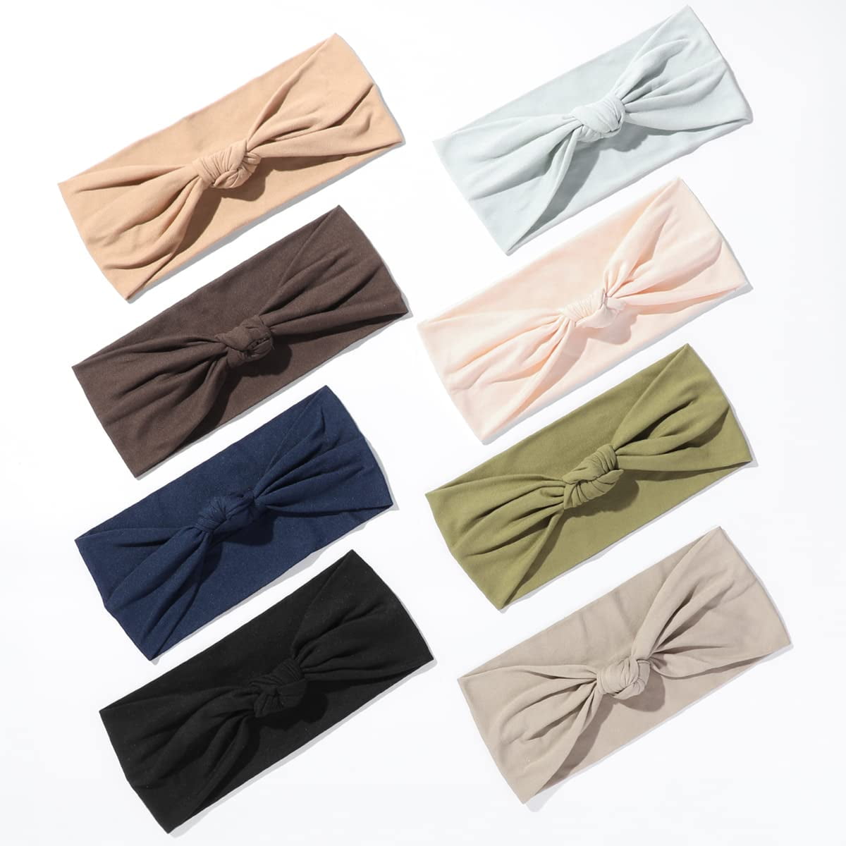 GZhLonKiMa Knotted Headbands for Women Boho Wide Hair Bands Non Slip ...