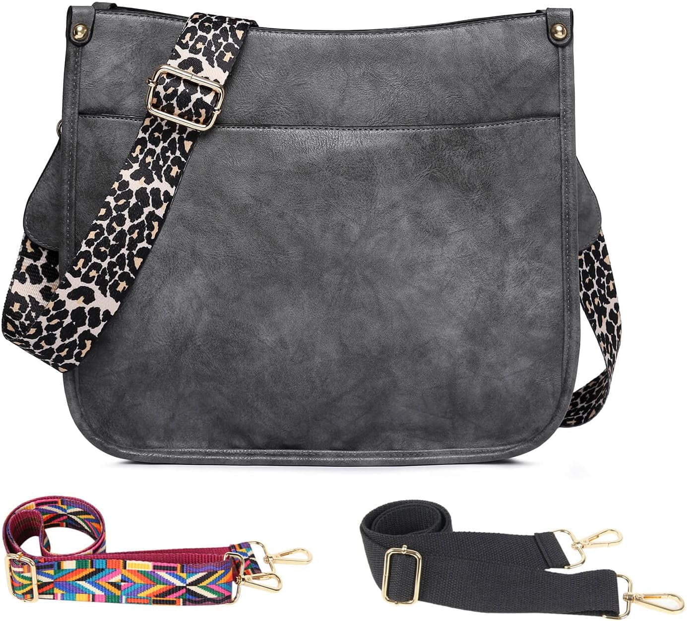 GZhLonKiMa Large Crossbody Bags for Women with 3PCS Straps Vegan ...