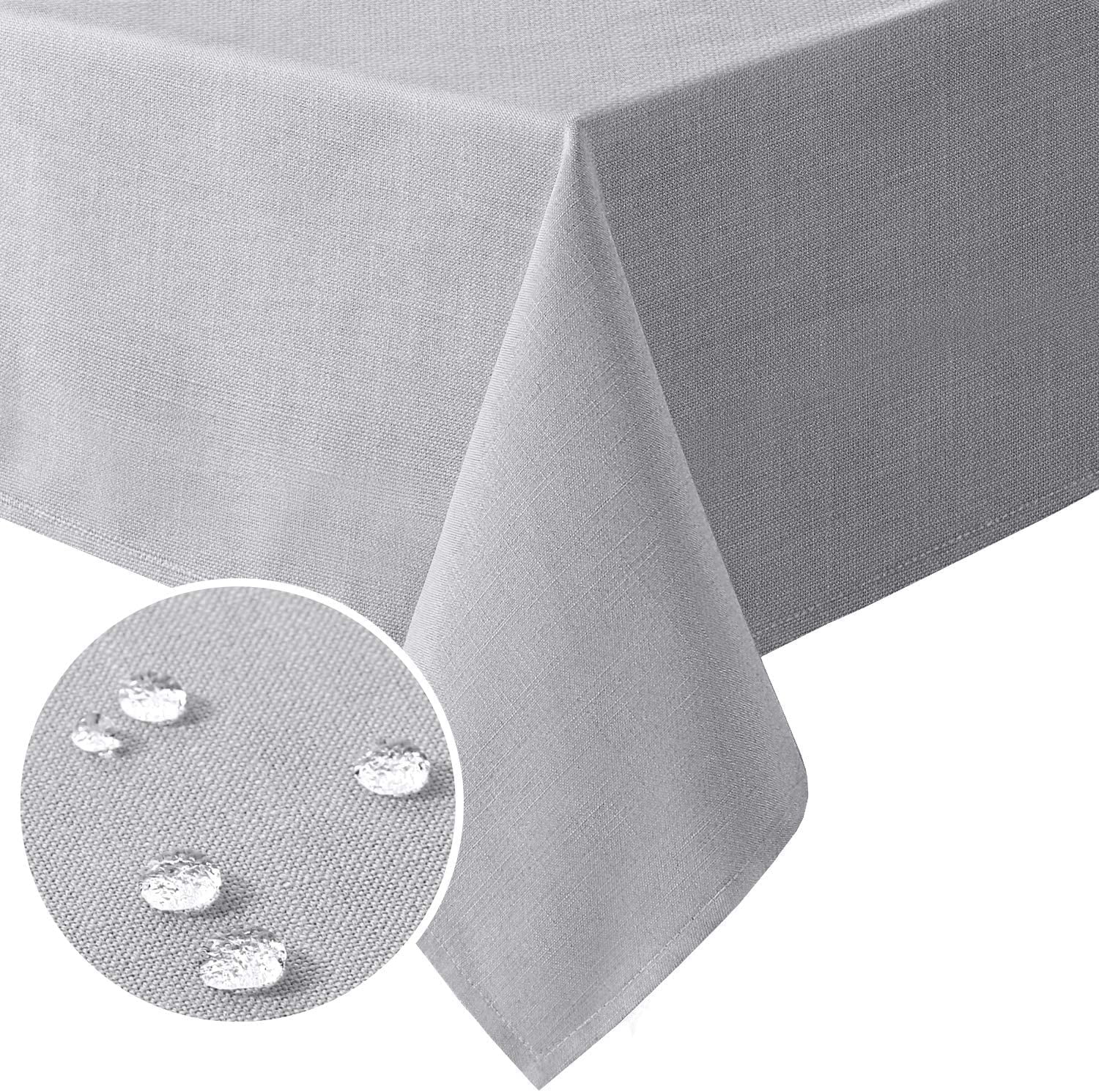 GZhLonKiMa Linen Textured Table Cloths Rectangle 60 x 120 Inch Premium ...
