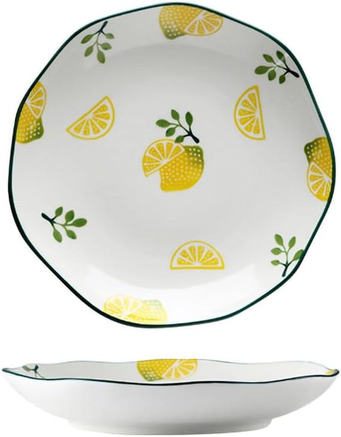 GZhLonKiMa Lovely Lemon Ceramic Dinner Plate Salad Plate Appetizer ...