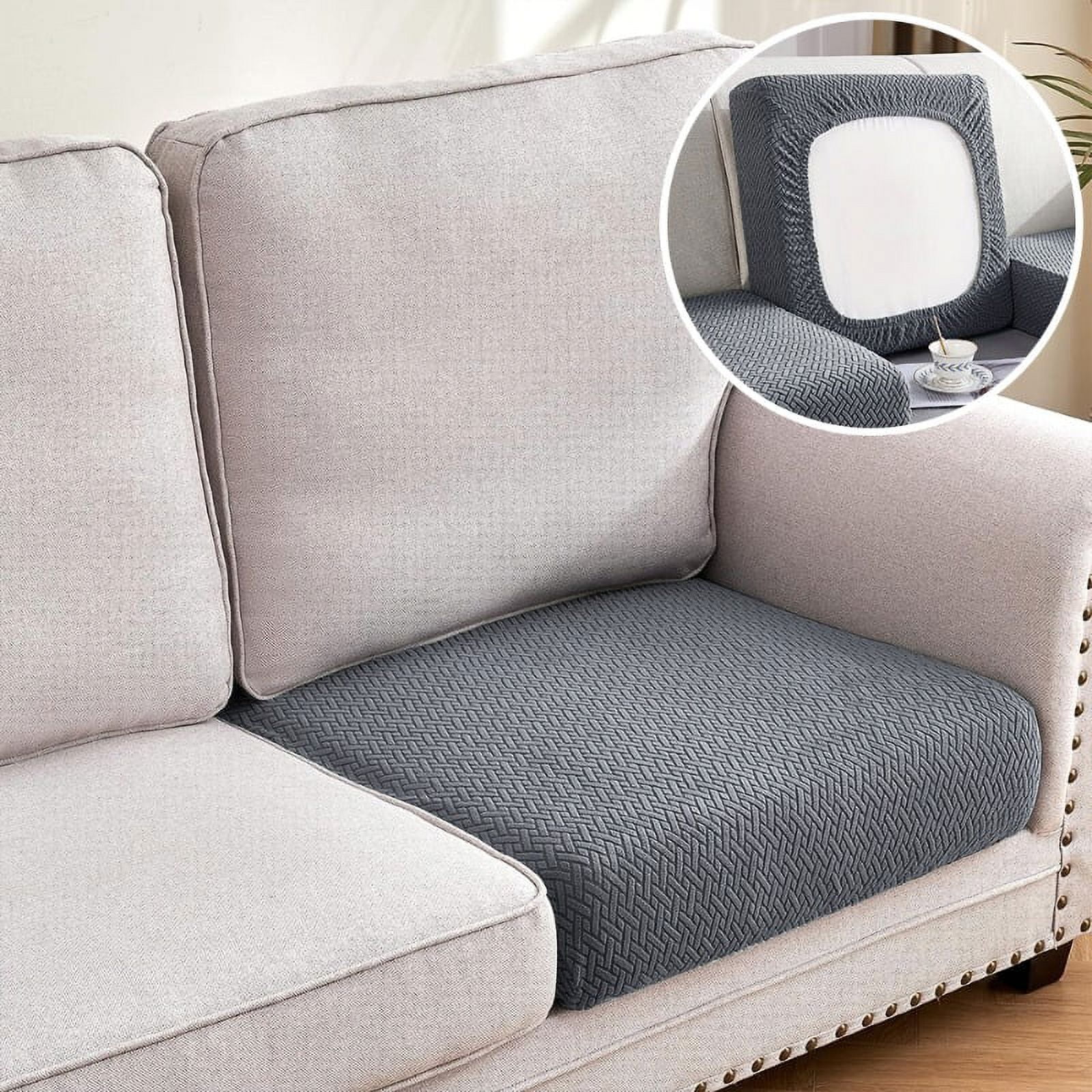 GZhLonKiMa Luxury Sofa Covers Elastic Sectional Sofa Seat Case Solid ...