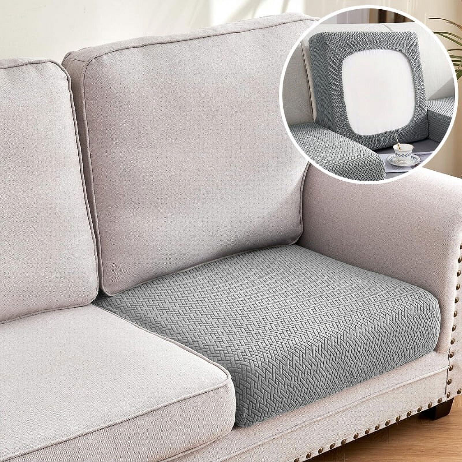 GZhLonKiMa Luxury Sofa Covers Elastic Sectional Sofa Seat Case Solid ...