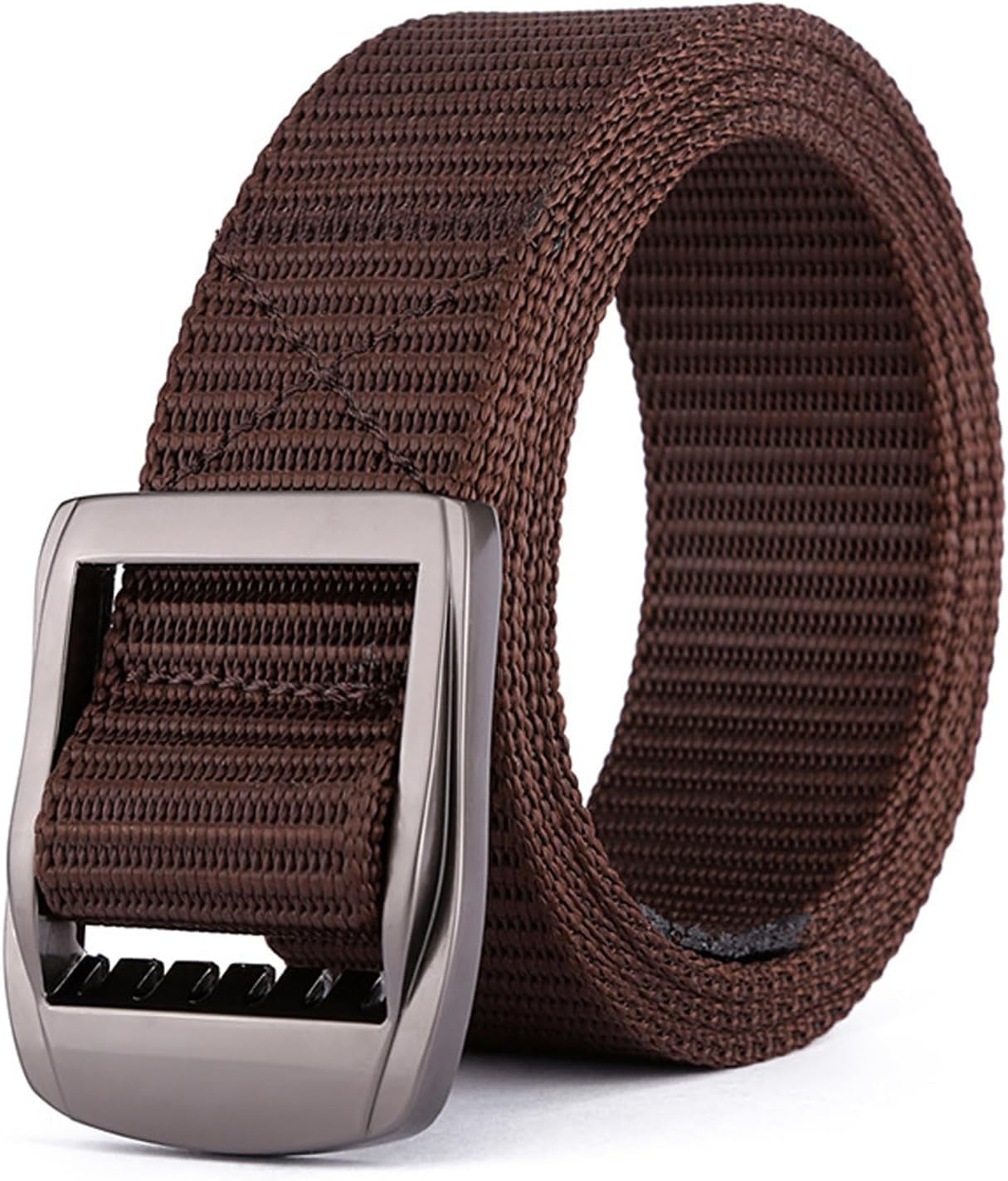 GZhLonKiMa Men's 1.5" Nylon Web Work Belt Simple Everyday Riggers Belt ...
