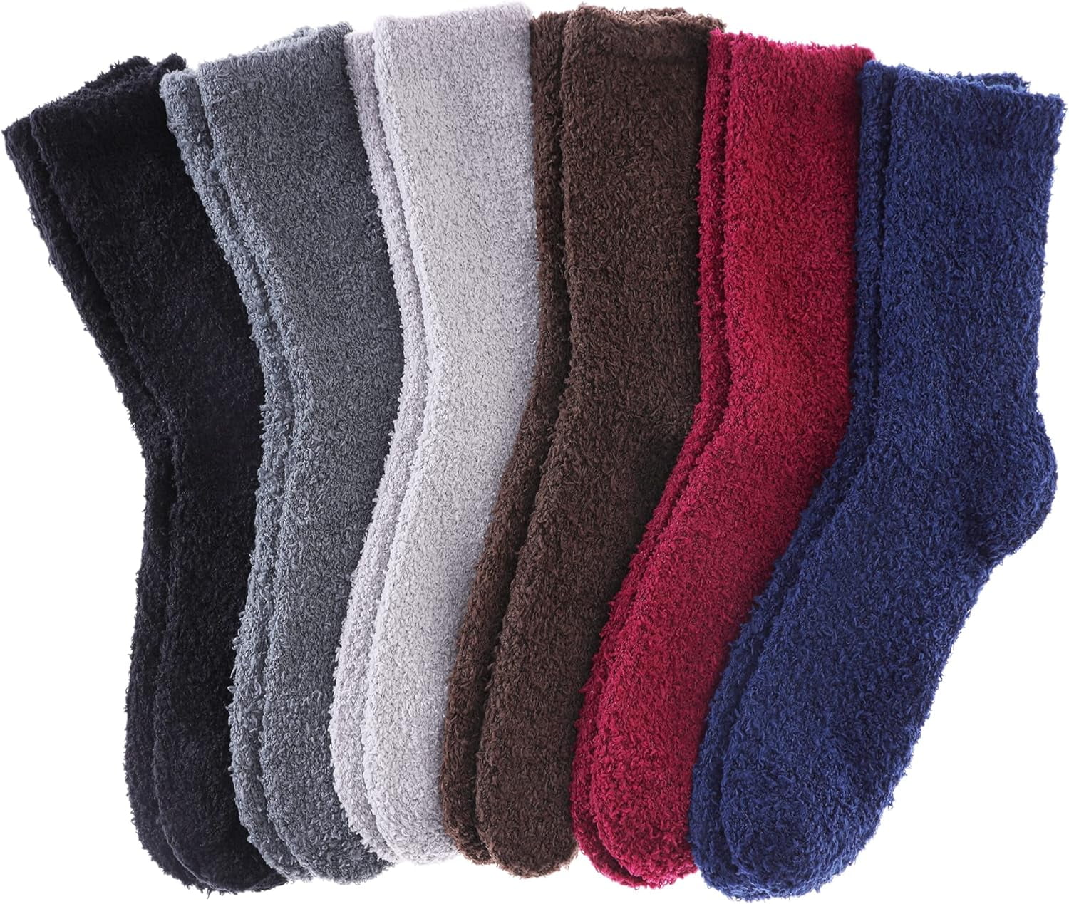 GZhLonKiMa Mens Fuzzy Socks Soft Cozy Slipper Fluffy Socks Winter Warm ...