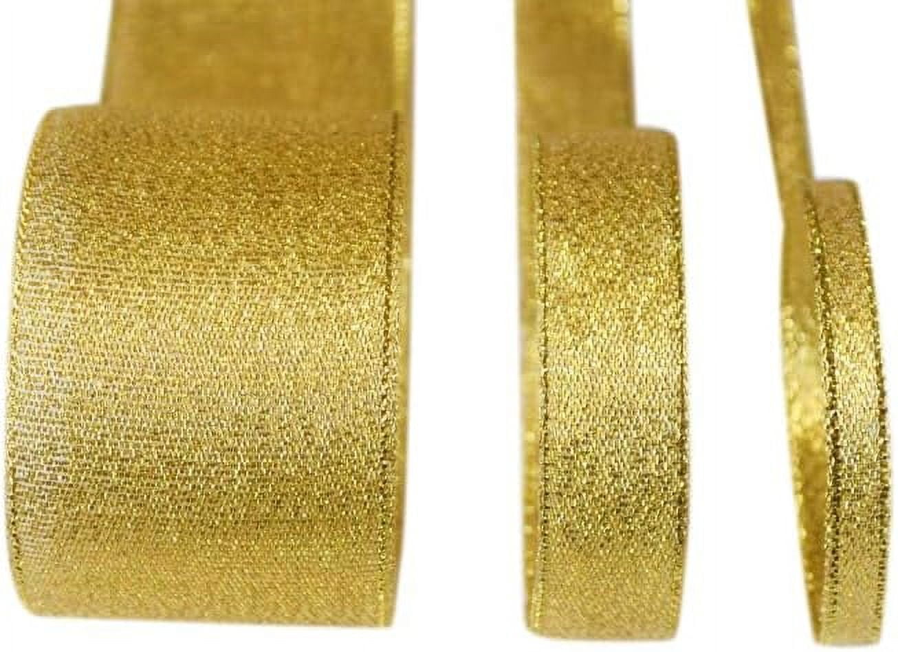 GZhLonKiMa Metallic Lurex Ribbon – Woven Gold & Silver Fibers – Non ...