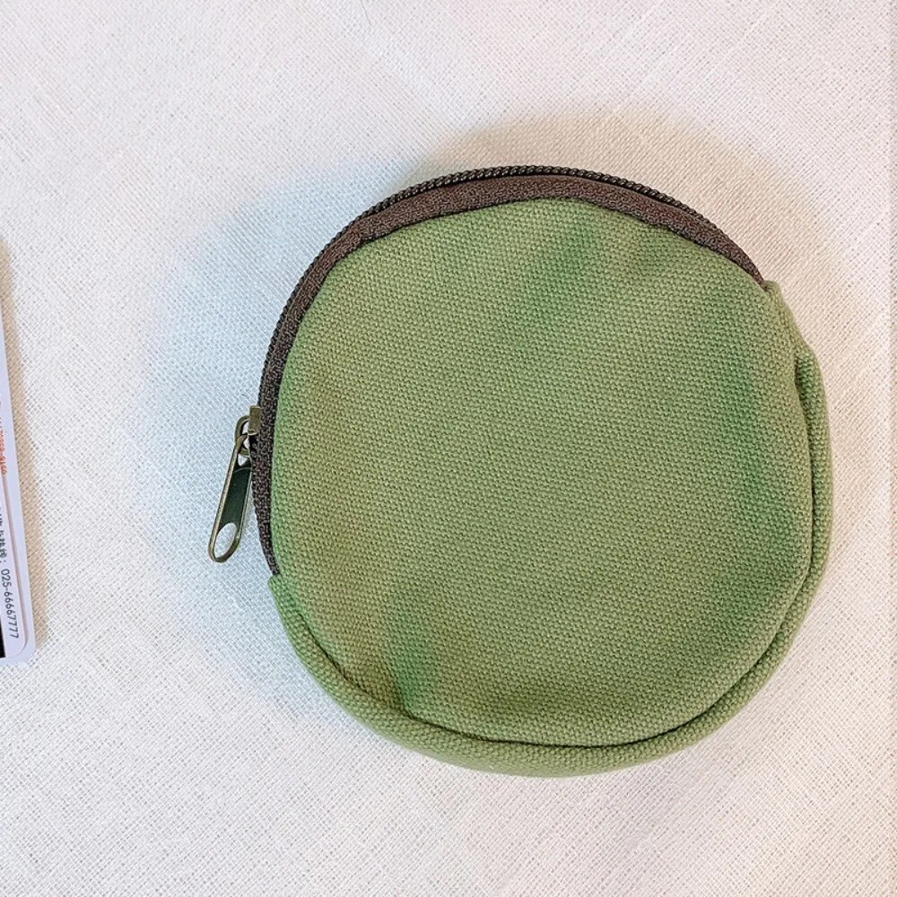GZhLonKiMa Mini Circular Wallet Stylish Cotton Solid Color Cartoon Bag ...