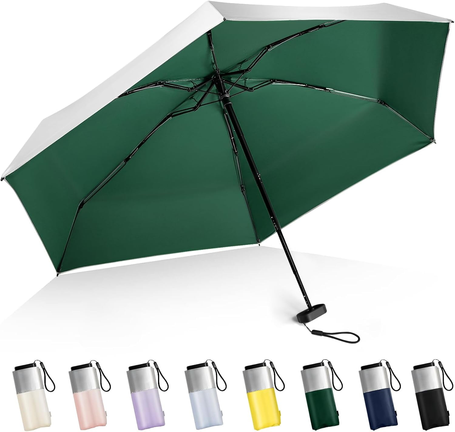 GZhLonKiMa Mini Umbrella For Purse - UPF 50+ UV Blocker Sun Protection ...