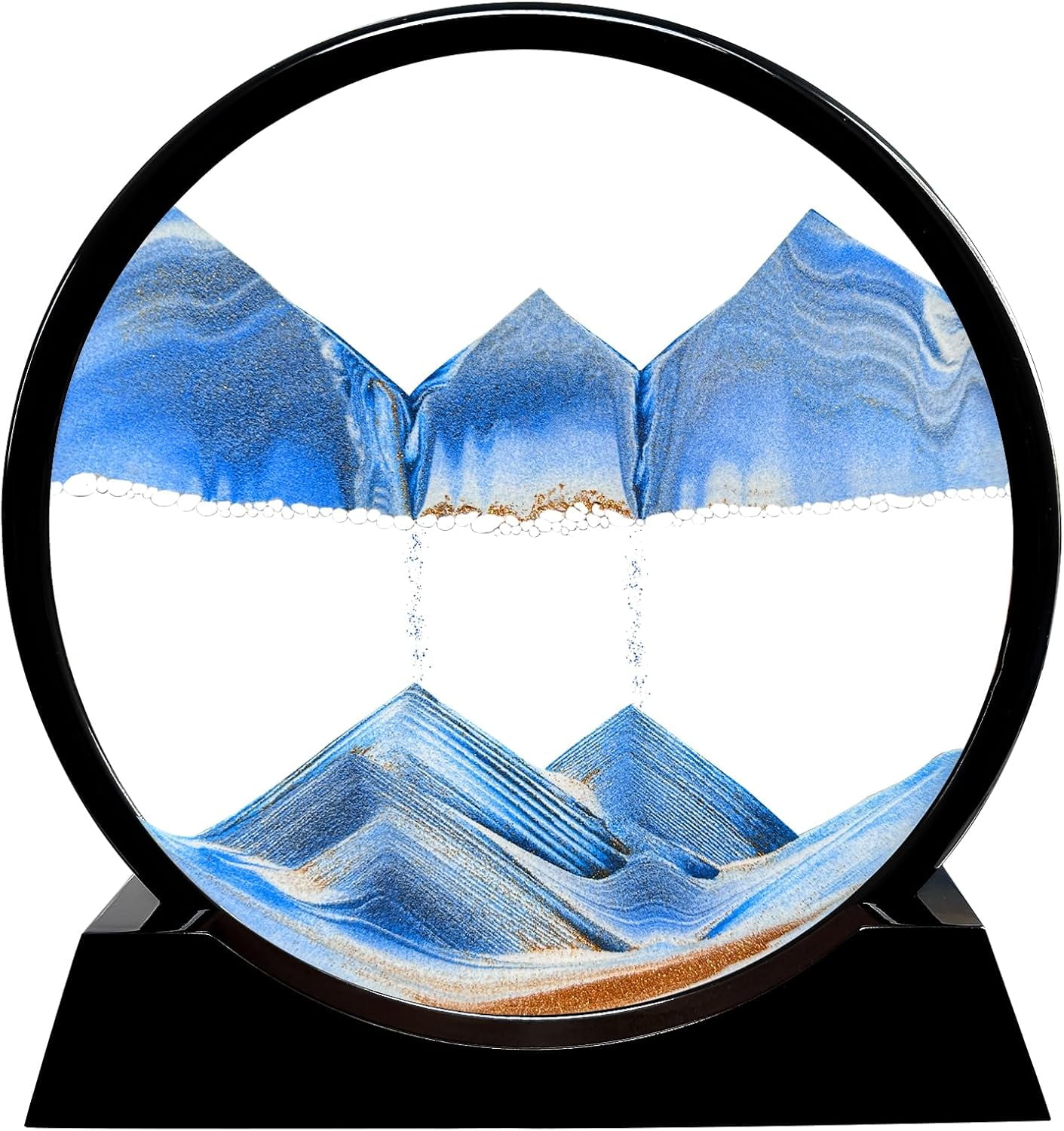 GZhLonKiMa Moving Sand Art Liquid Motion Upgrade Wooden Base Moving ...