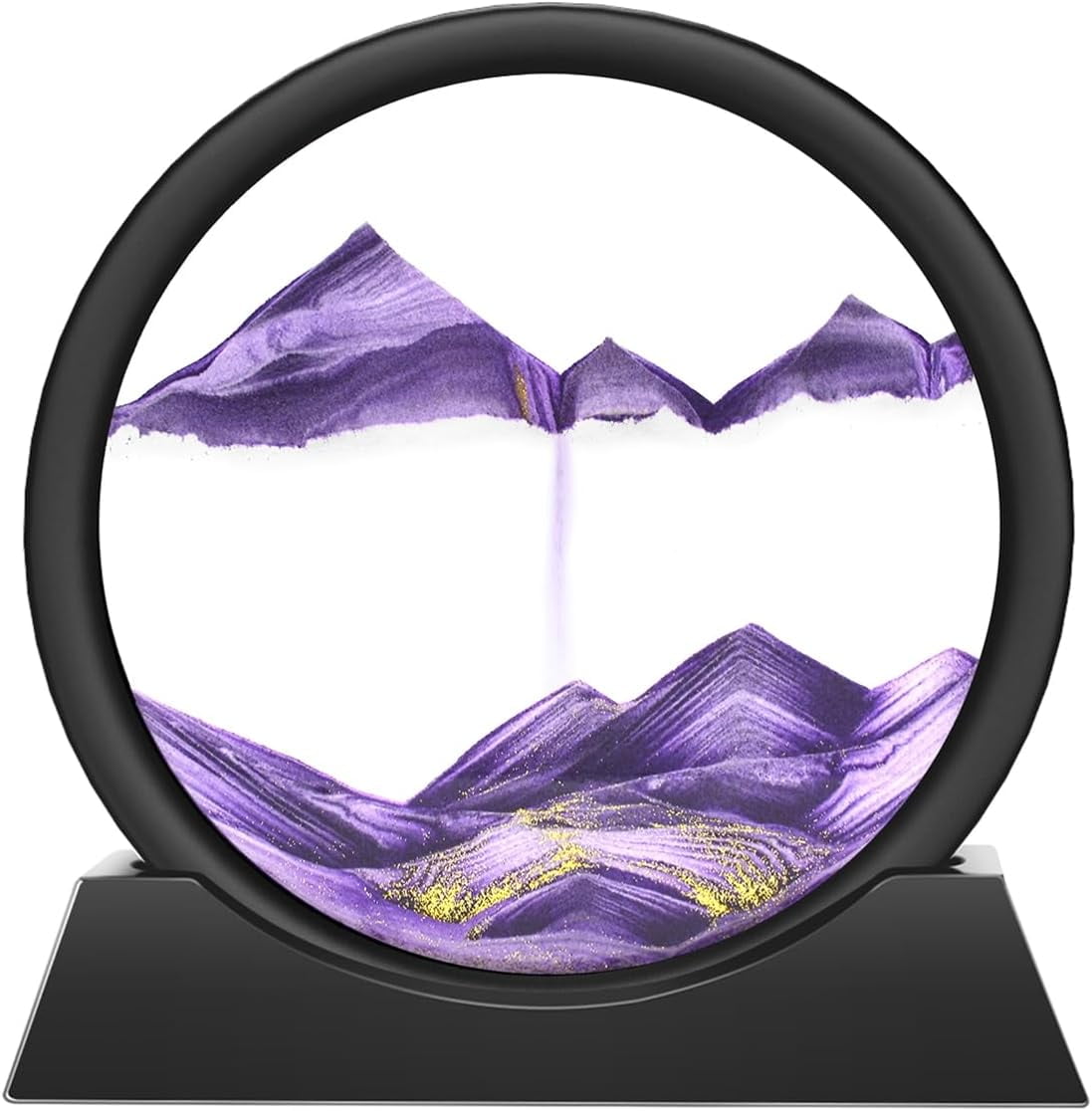 GZhLonKiMa Moving Sand Art Picture Decor, 3D Deep Sea Sandscape Liquid ...