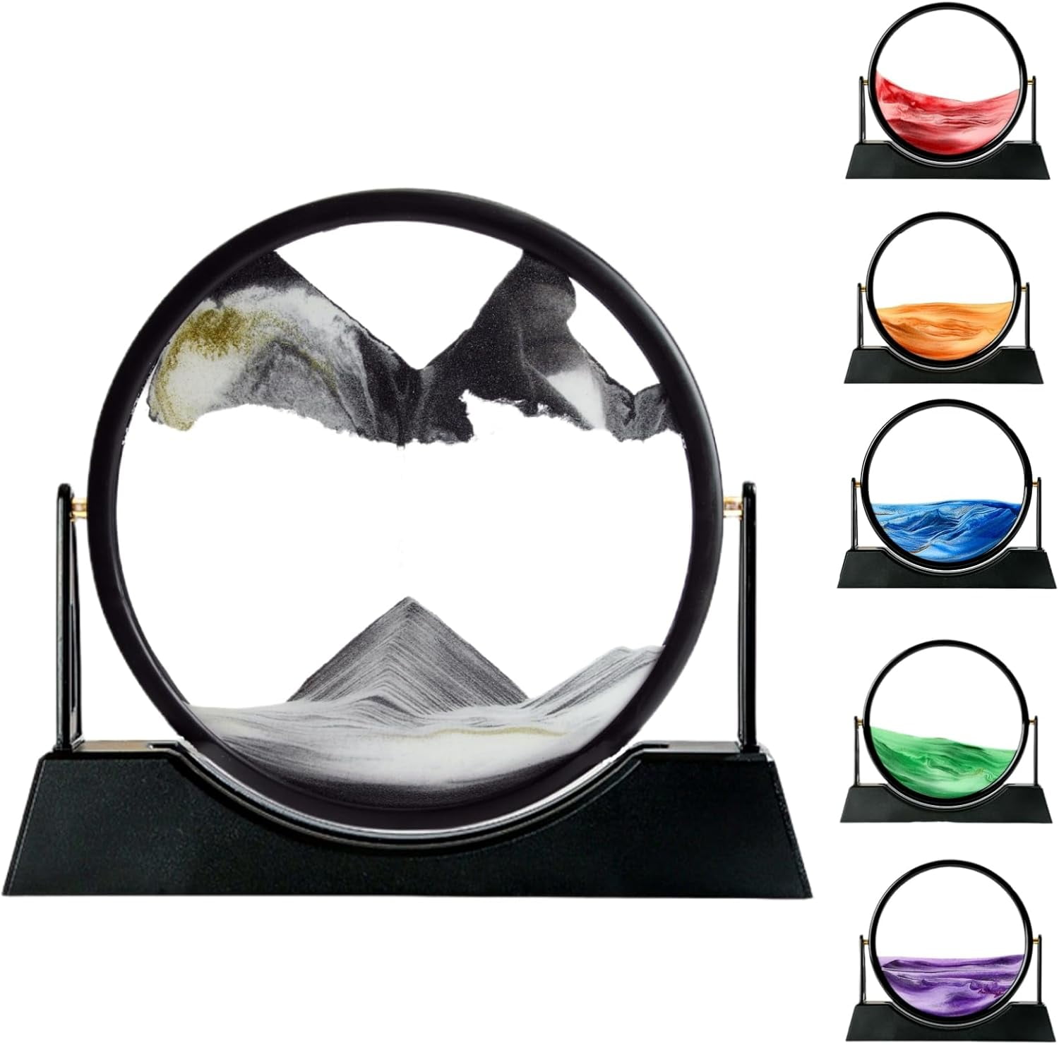 GZhLonKiMa Moving Sand Art Picture Liquid Motion, 3D Quicksand Décor ...