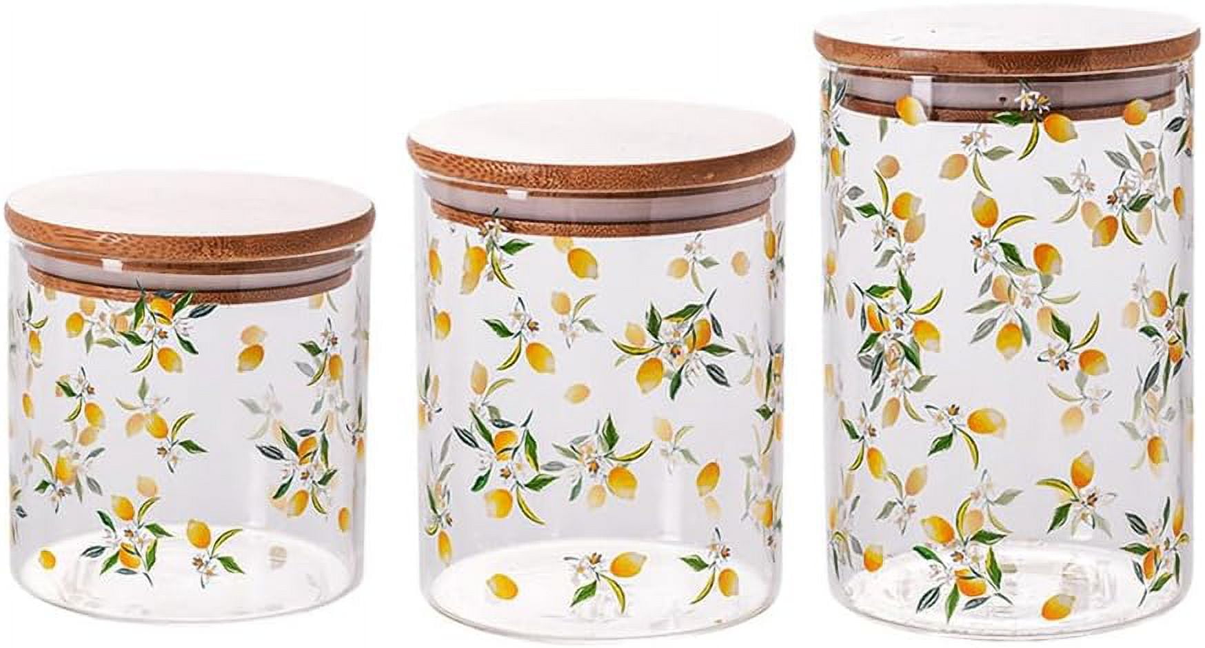GZhLonKiMa Multifunction Airtight Glass Canister Tea Storage Container ...