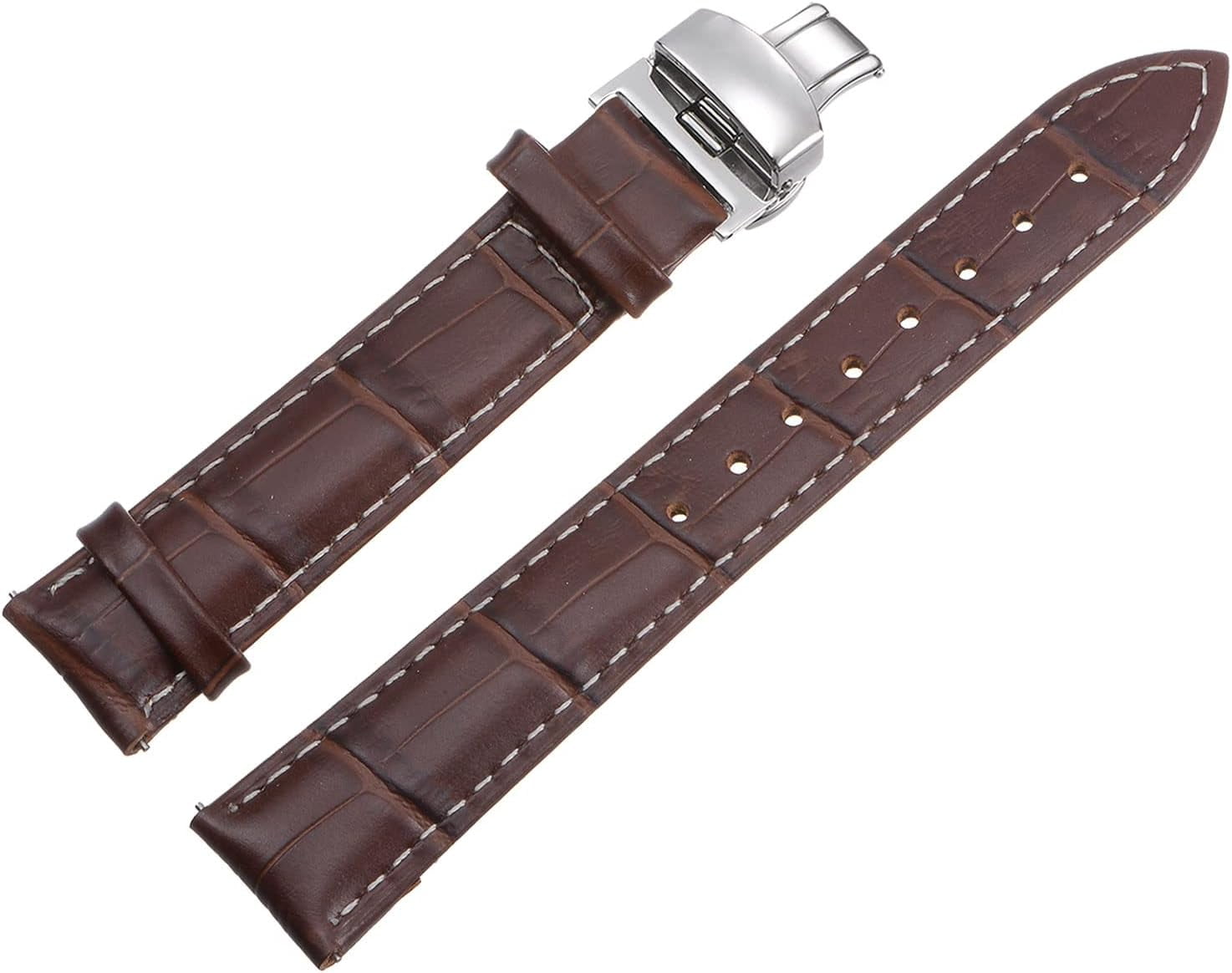 GZhLonKiMa Multiple Sizes Leather Watch Band Embossed Surface Cowhide ...