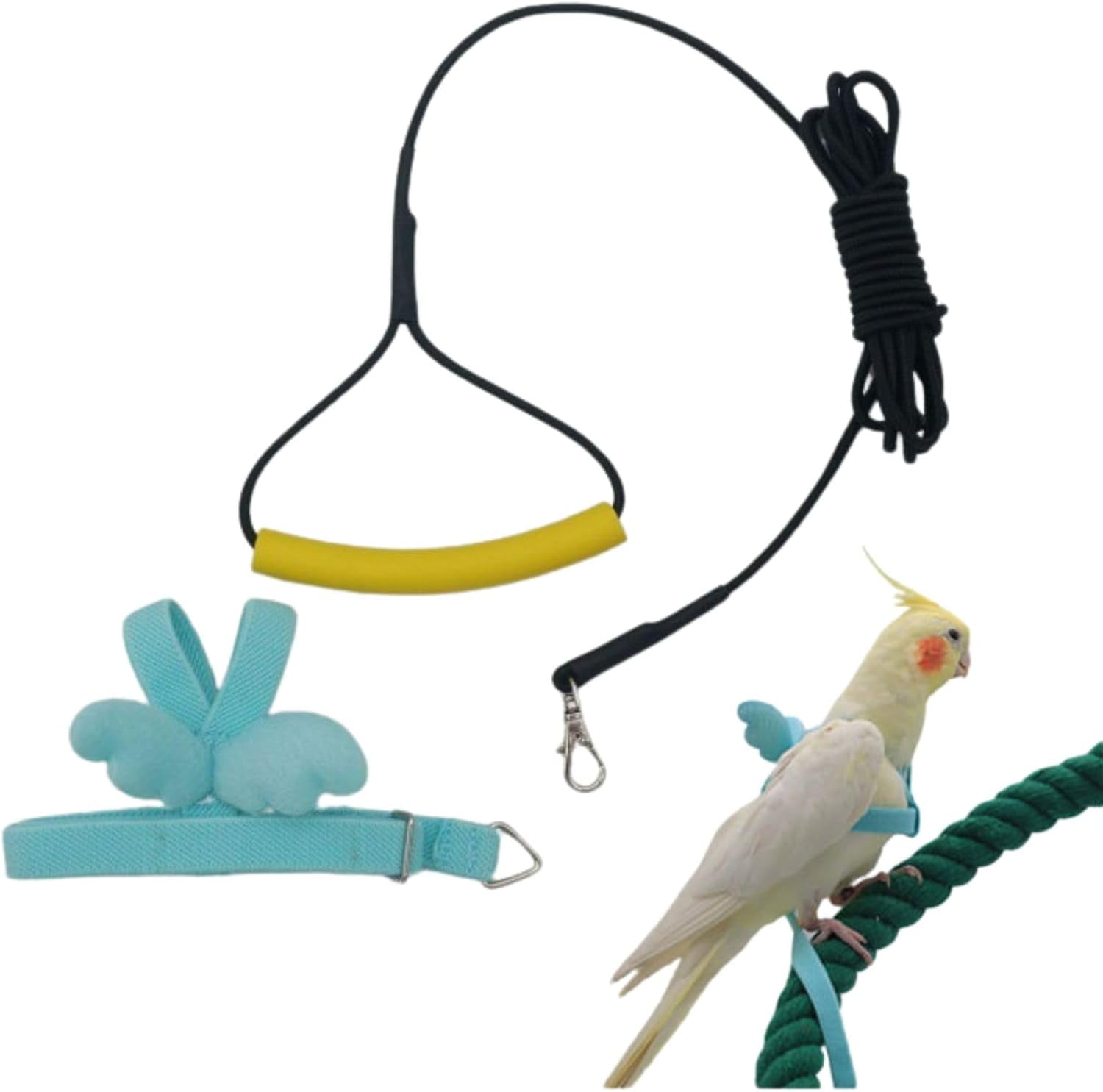 GZhLonKiMa Pet Parrot Bird Harness and Leash, Adjustable Training ...