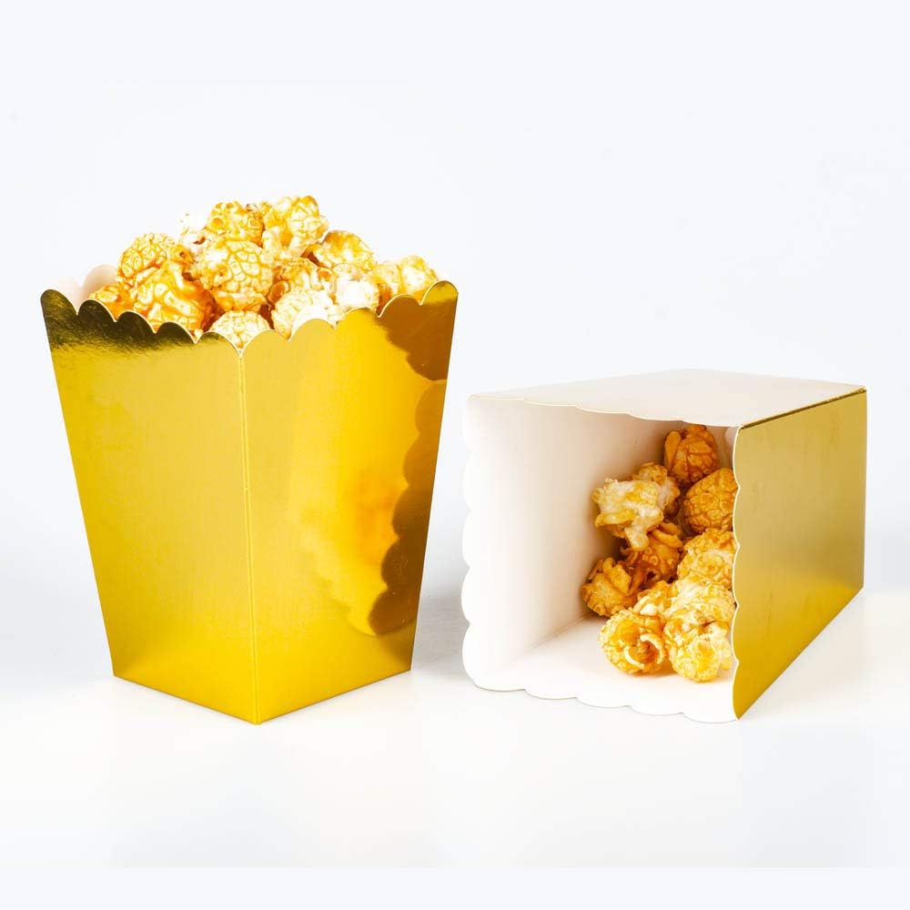 GZhLonKiMa Pink Popcorn Boxes Cardboard Popcorn Favor Containers,Pack ...
