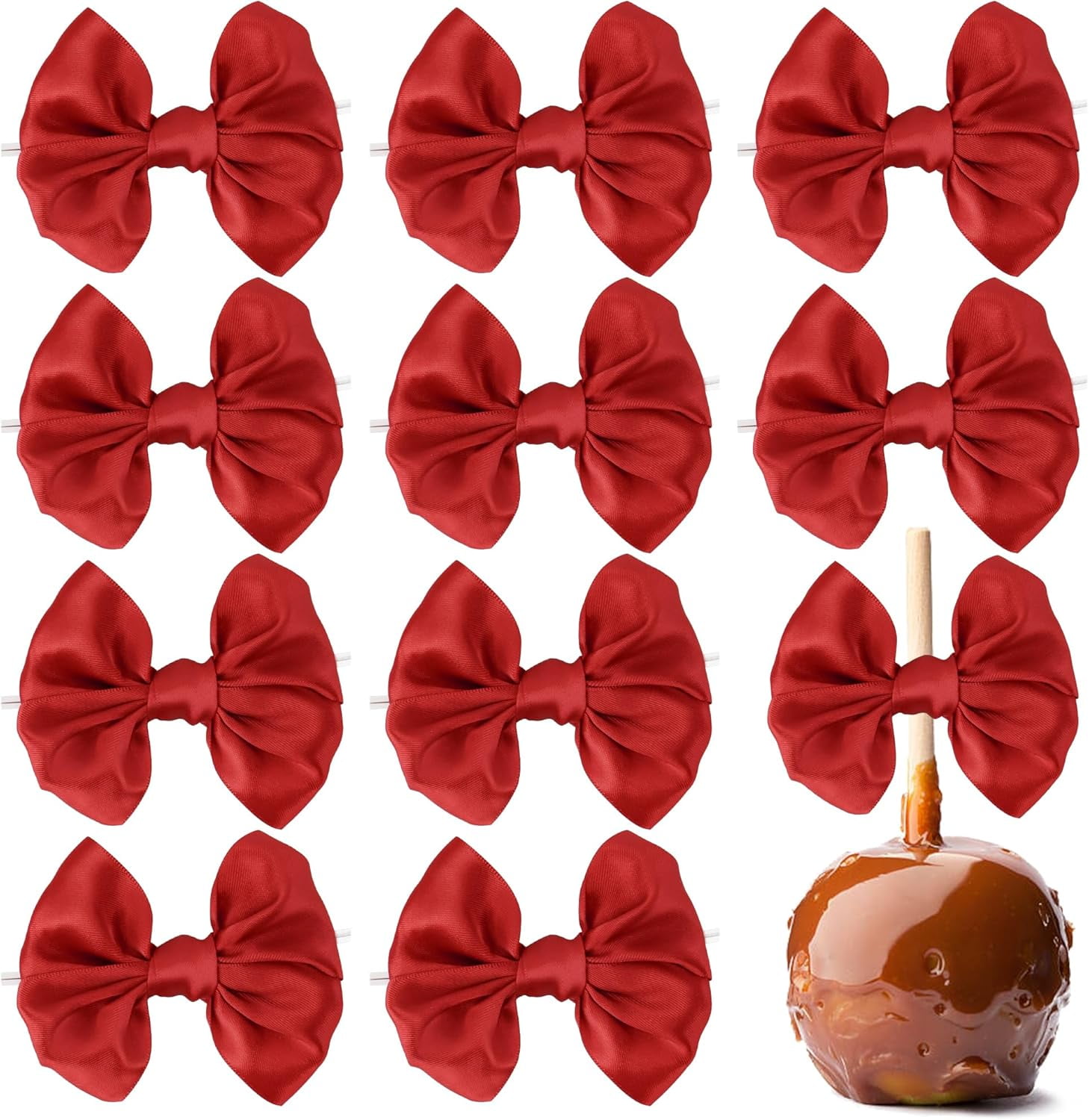 GZhLonKiMa Pink Satin Ribbon Twist Tie Bows for Treat Bags 3.5Pink Bows ...