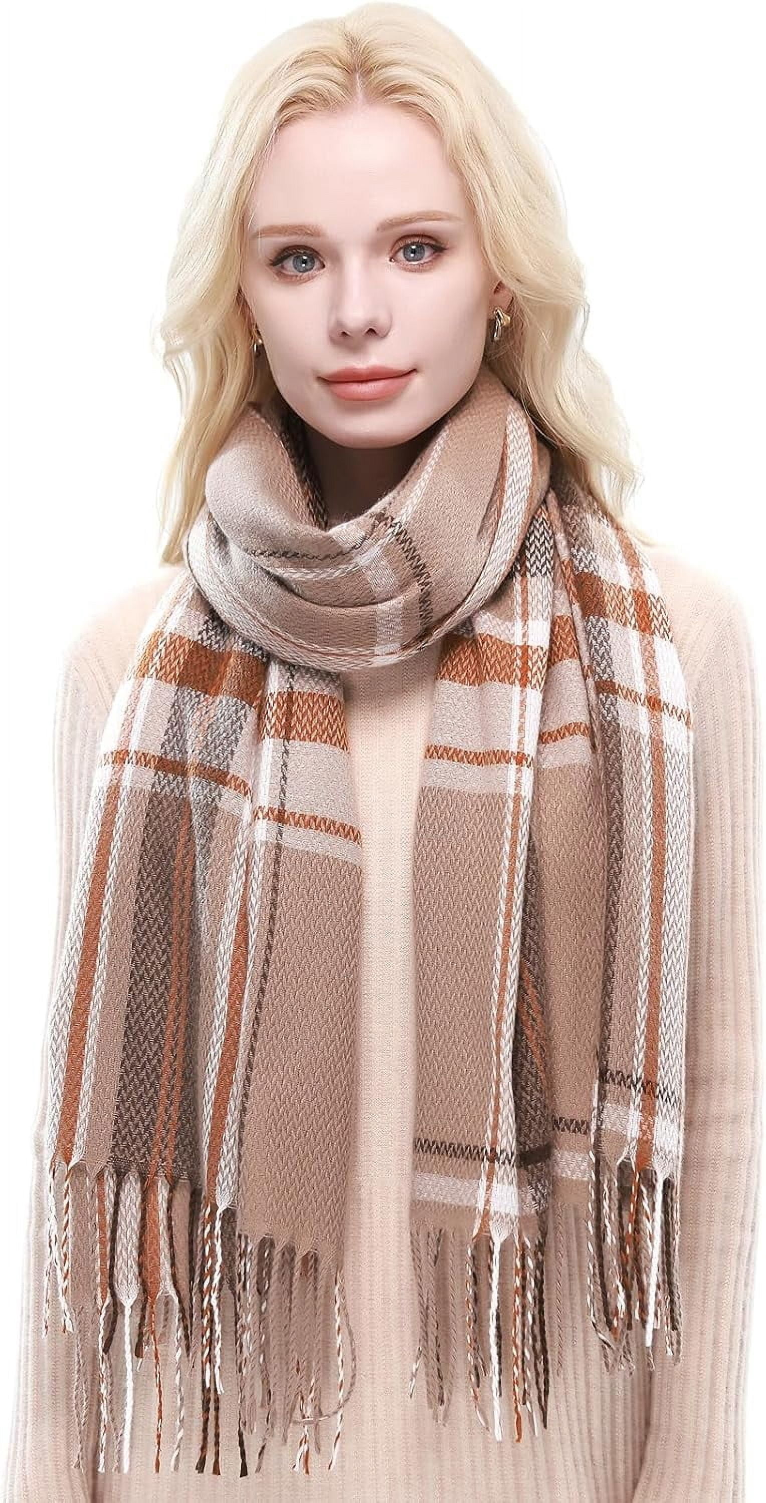 GZhLonKiMa Plaid Scarf for Women Fall Winter Pashmina Scarves Wraps for ...