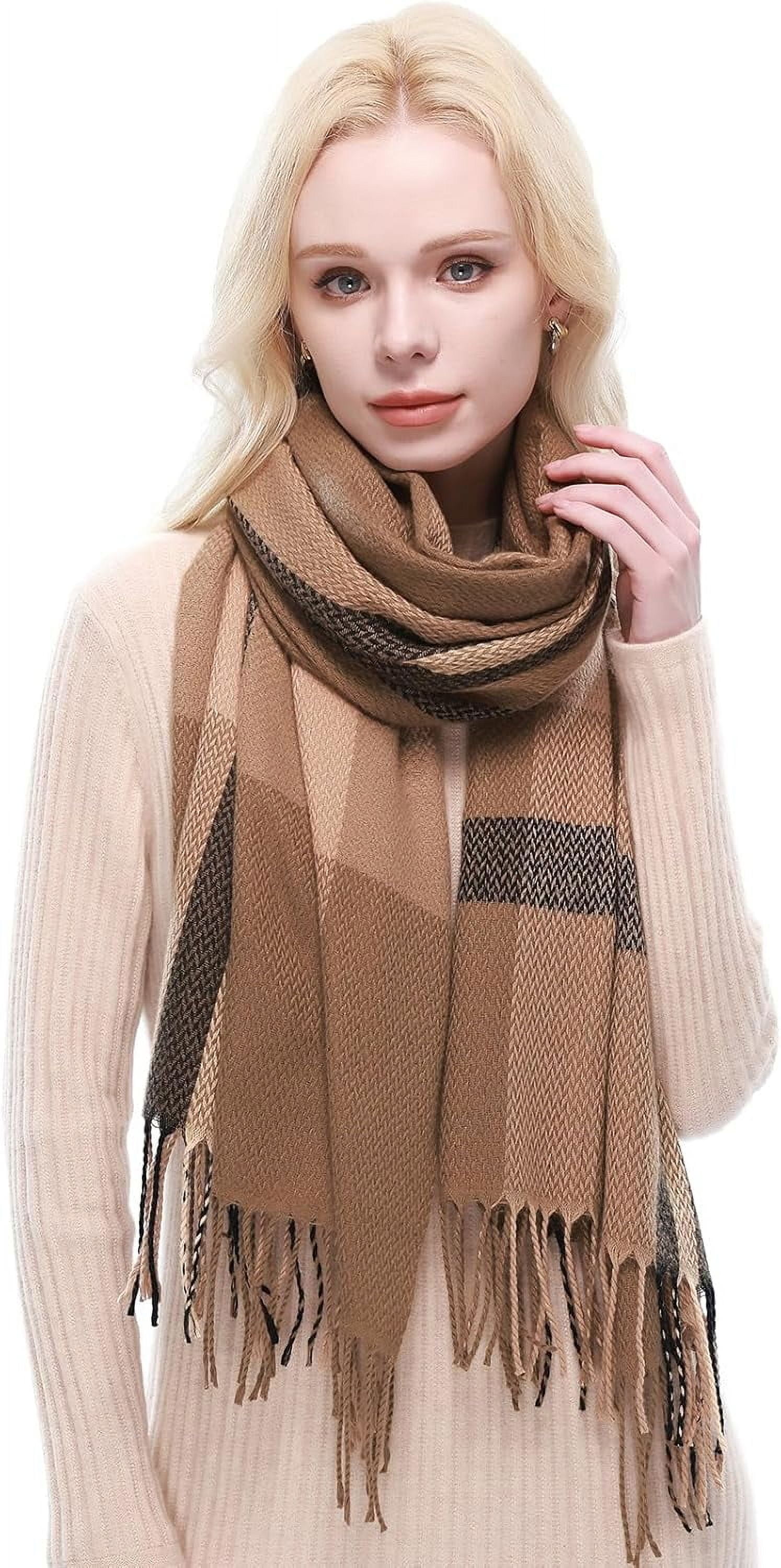 GZhLonKiMa Plaid Scarf for Women Fall Winter Pashmina Scarves Wraps for ...