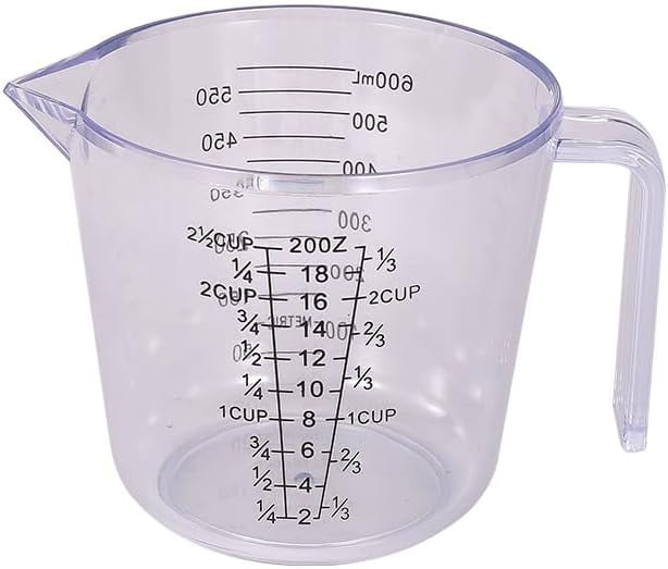 GZhLonKiMa Plastic Measuring Cup Clear Graduated Measuring Cups Plastic Mug with Spout and ...