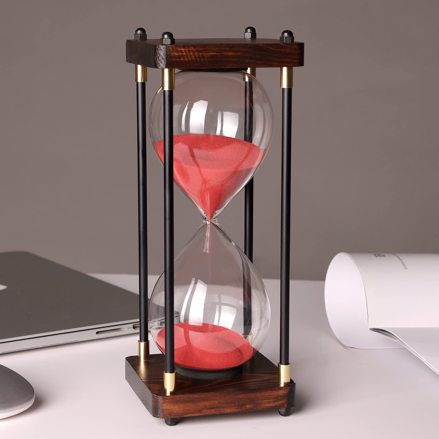 GZhLonKiMa Premium Large Hourglass Sand Timer 60 Minutes, Decorative ...