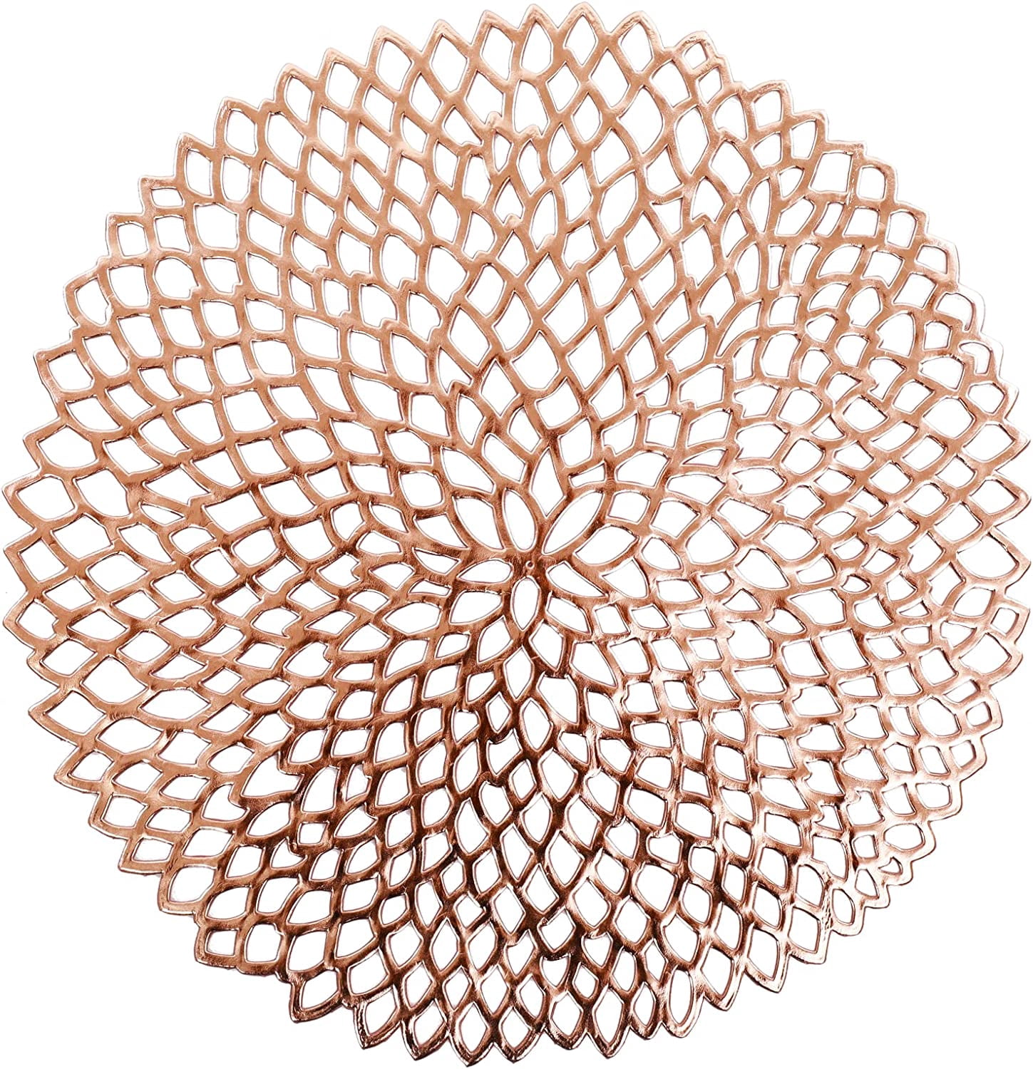 GZhLonKiMa Pressed Vinyl Metallic Hollow Placemats/Charger/Wedding ...