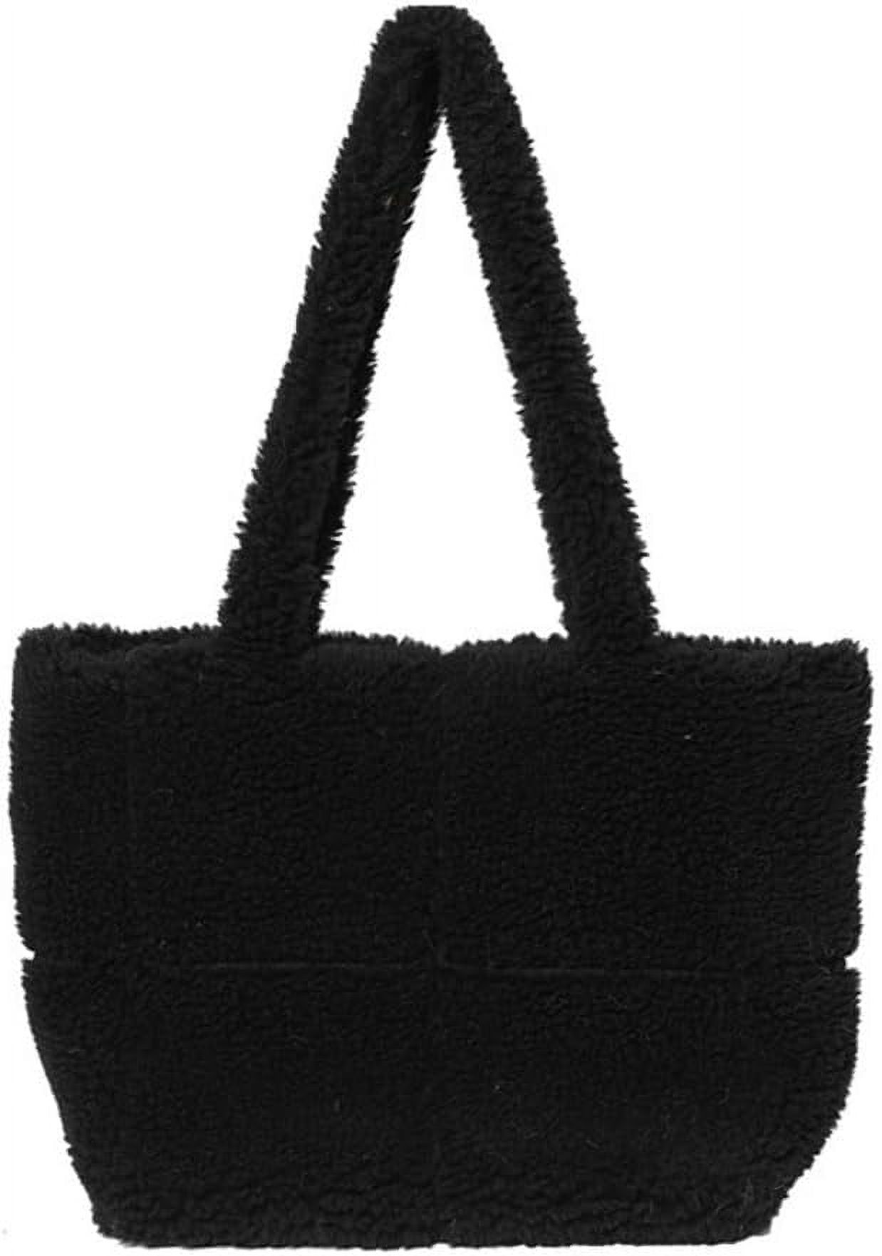 GZhLonKiMa Puffy Tote Bag Faux Fur Bag Winter Purses for Women Cute ...