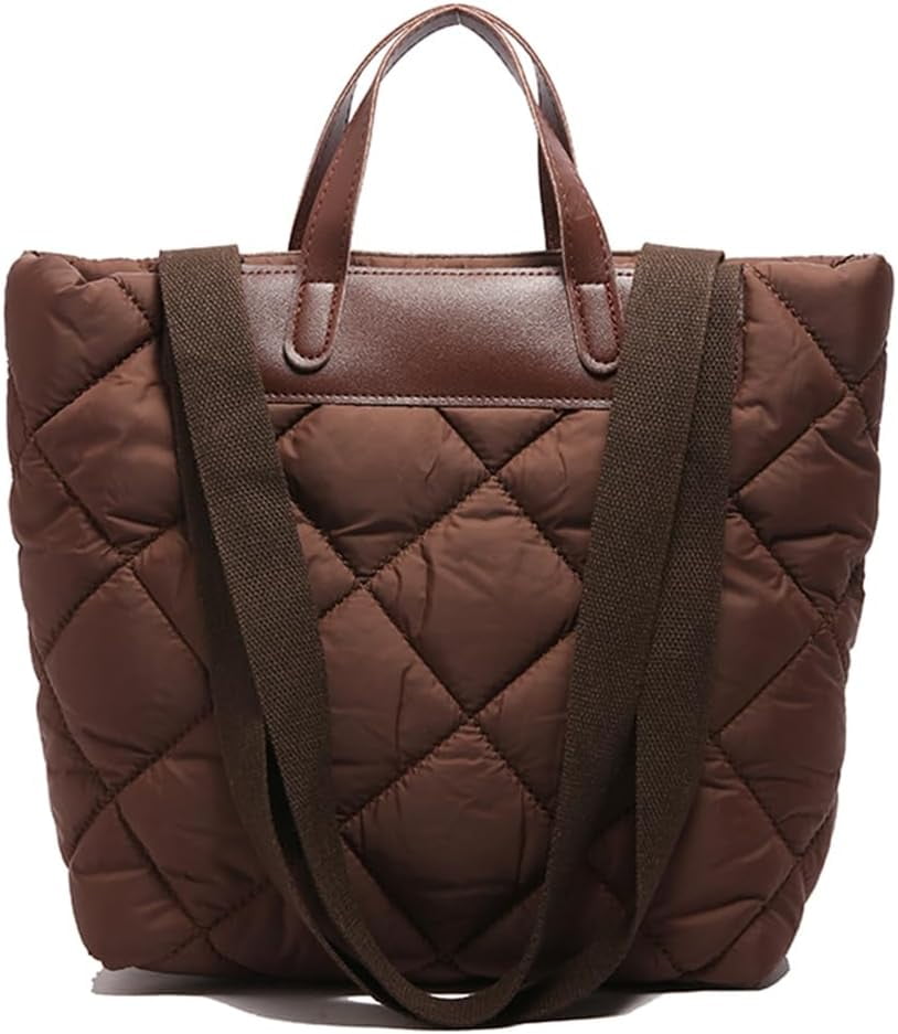 GZhLonKiMa Quilted Puffer Tote Bag for Women,Quilted Crossbody Bags ...
