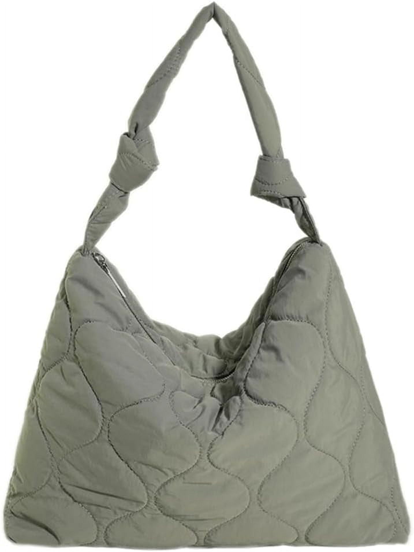 GZhLonKiMa Quilted Tote Bag Puffer Bag for Women Puffy Hobo Bag ...