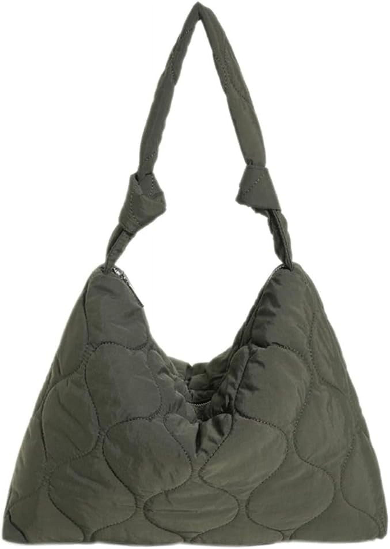 GZhLonKiMa Quilted Tote Bag Puffer Bag for Women Puffy Hobo Bag ...