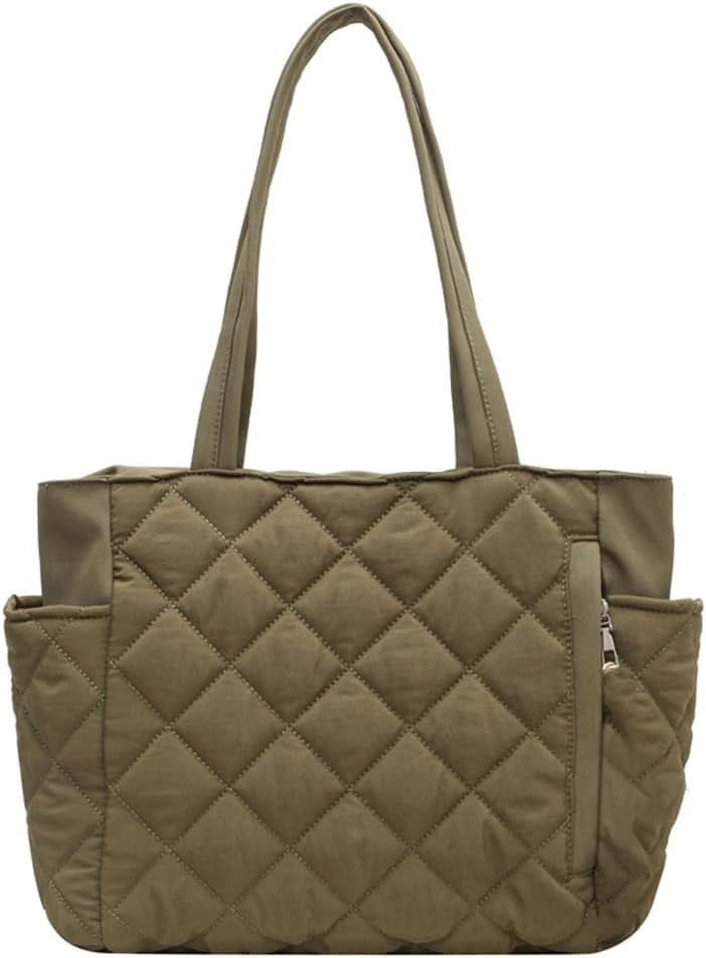 GZhLonKiMa Quilted Tote Bag for Women Puffer Hobo Handbag Padding ...