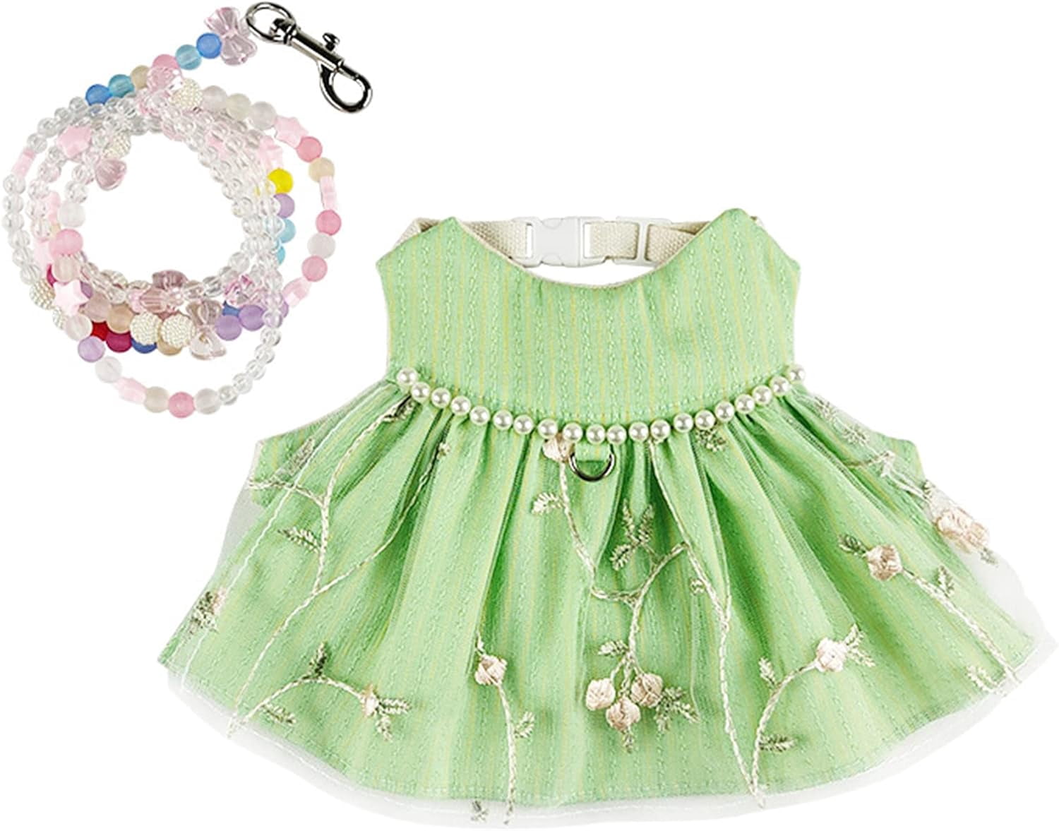 GZhLonKiMa Rabbit Clothes Harness,Guinea Pig Clothes Pearl Embroidered ...