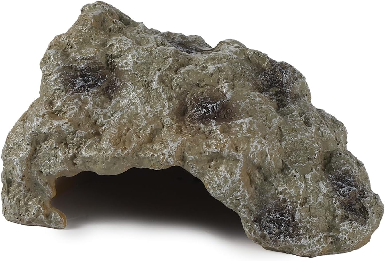 GZhLonKiMa Resin Leopard Gecko Hide, True to Nature Reptile Rock for ...