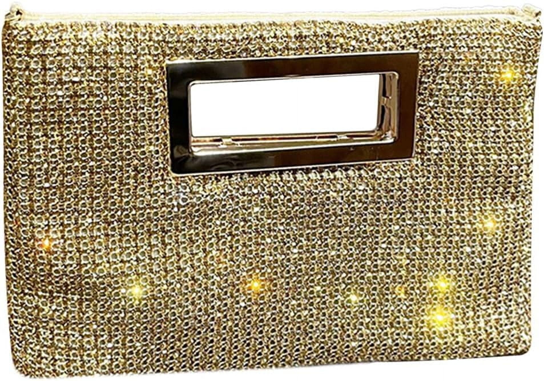 GZhLonKiMa Rhinestone Clutch Purses for Women Sparkly Evening Bag Gold ...