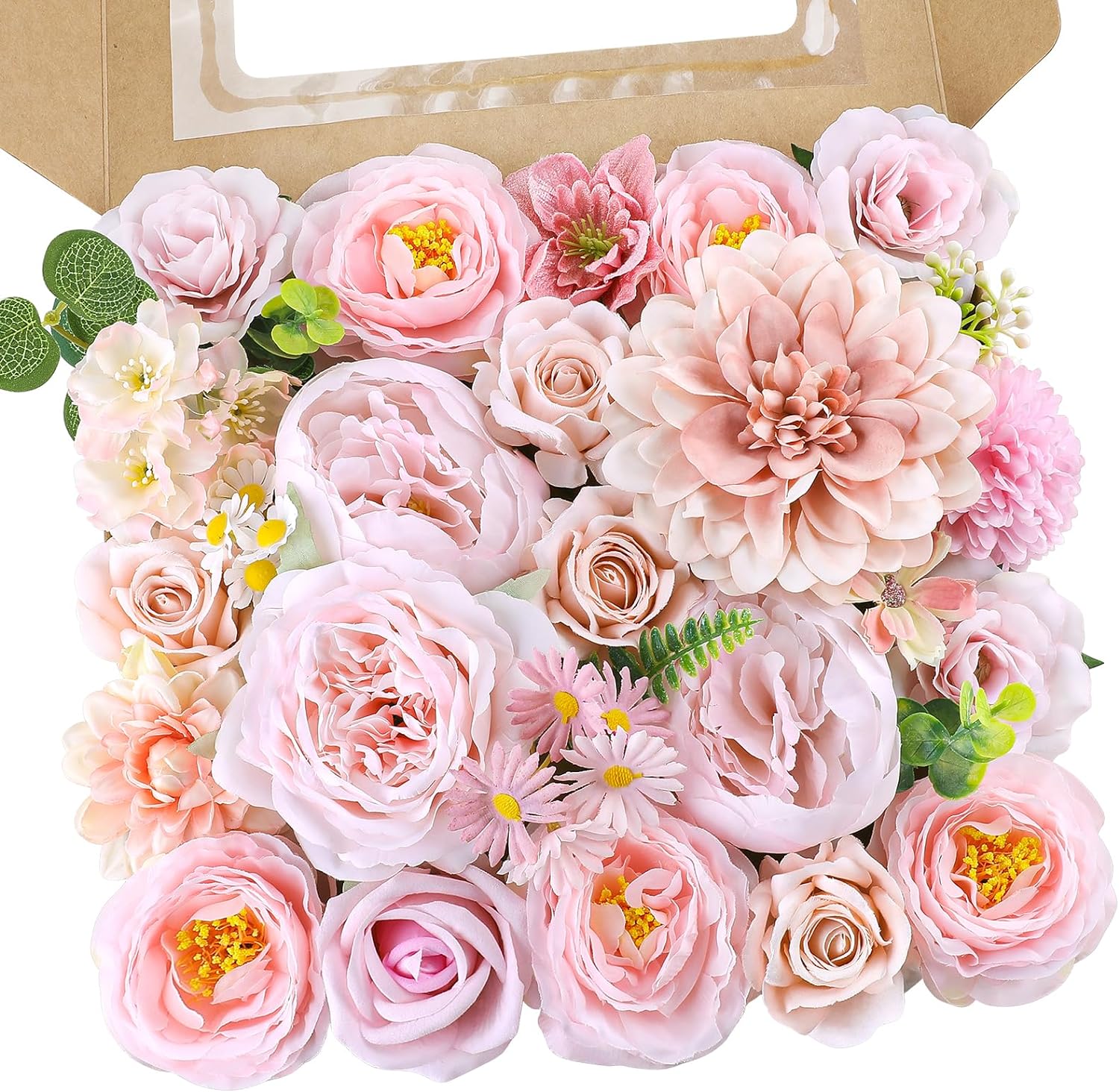 GZhLonKiMa Rose Artificial Flowers Combo Fake Flowers Pink Roses Silk ...