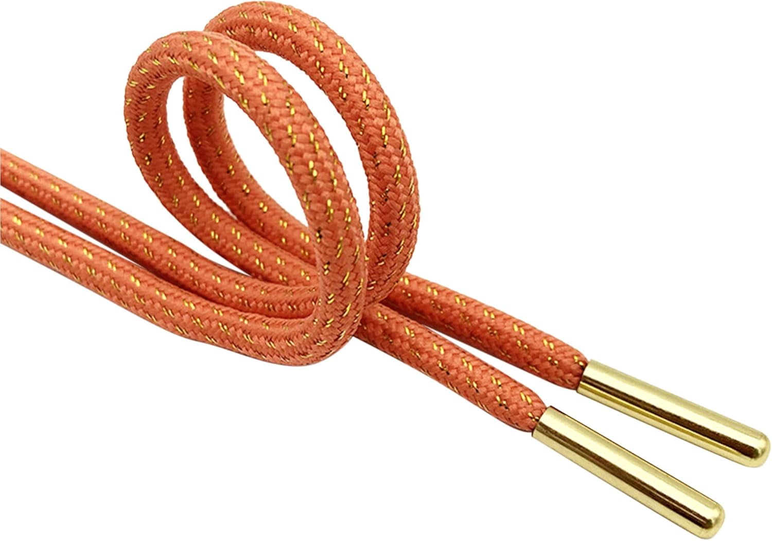 GZhLonKiMa Round Metallic Shoelaces with Metal Tips for Athletic Shoes ...